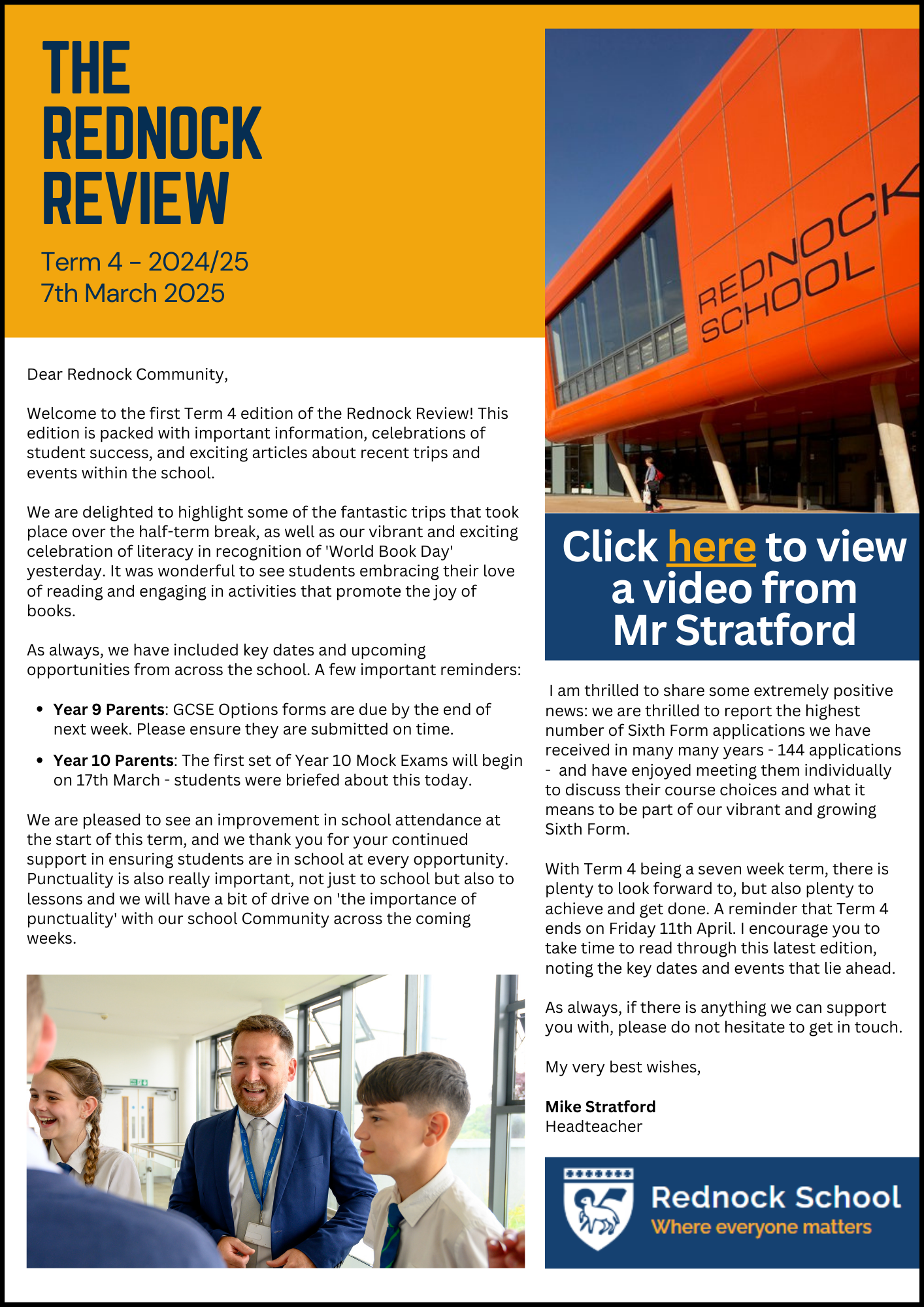 The Rednock Review | Rednock School