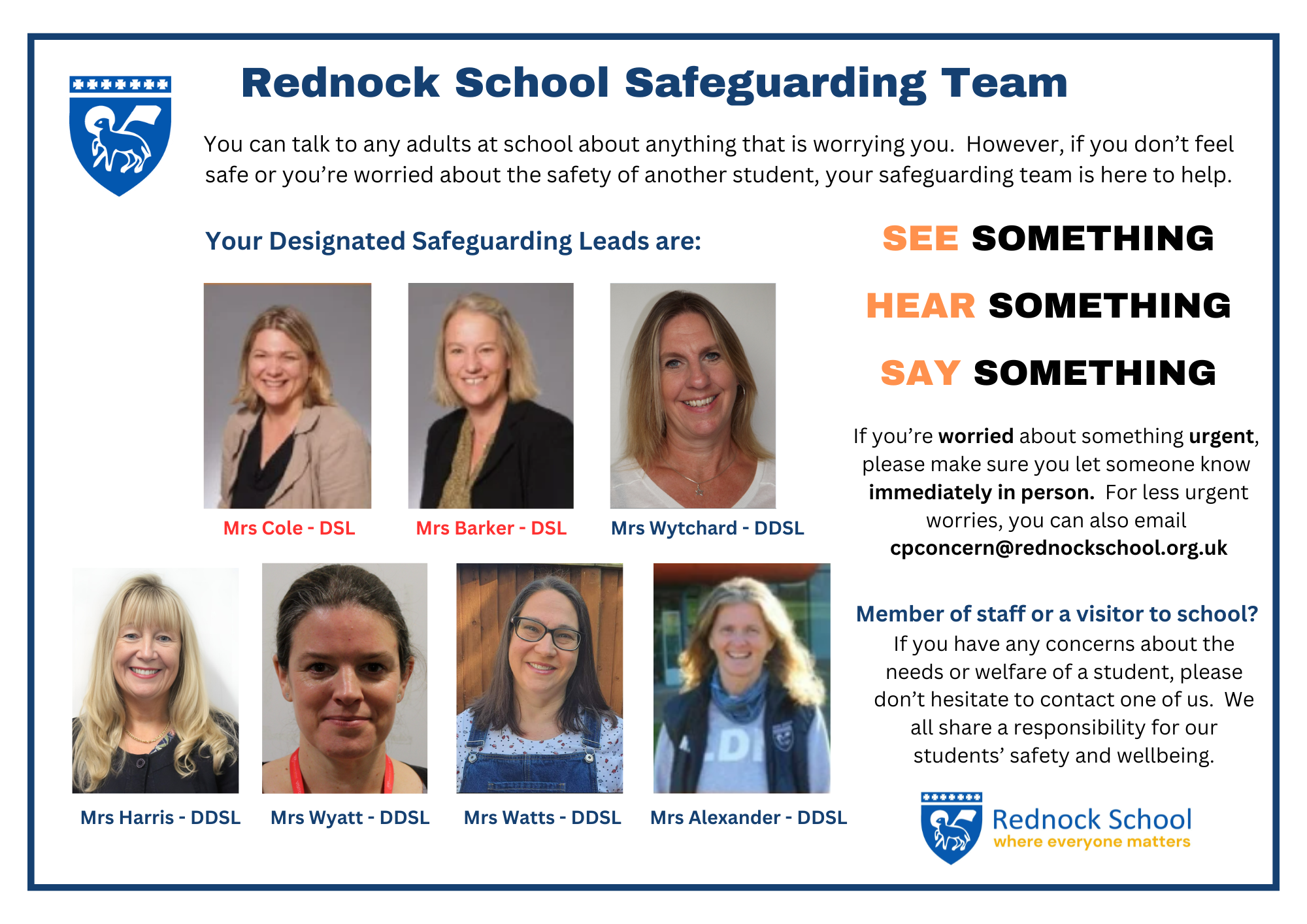 Safeguarding and Student Support | Rednock School
