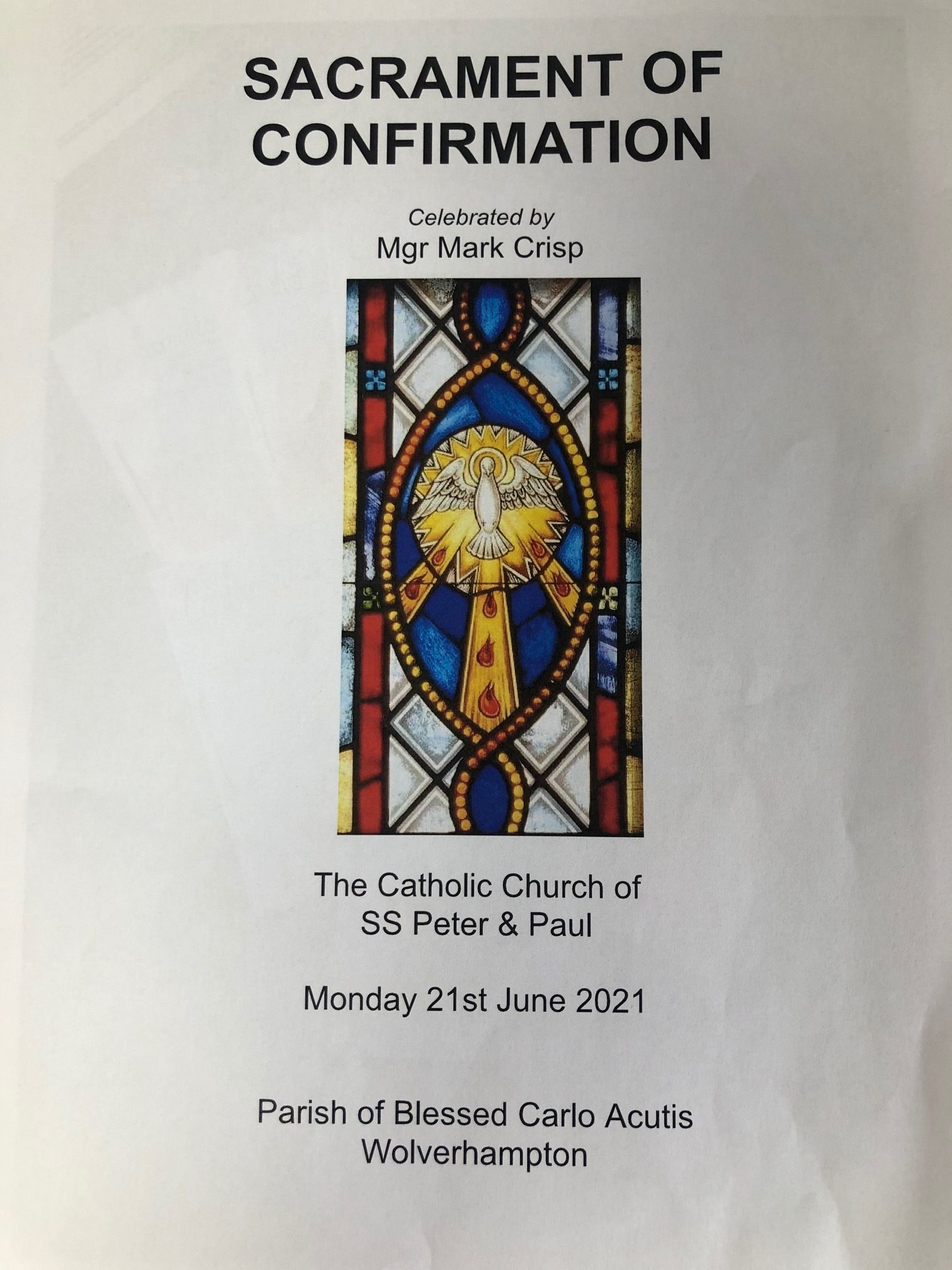 Congratulations Year 6 Confirmandi | SS Peter and Paul Catholic Primary ...