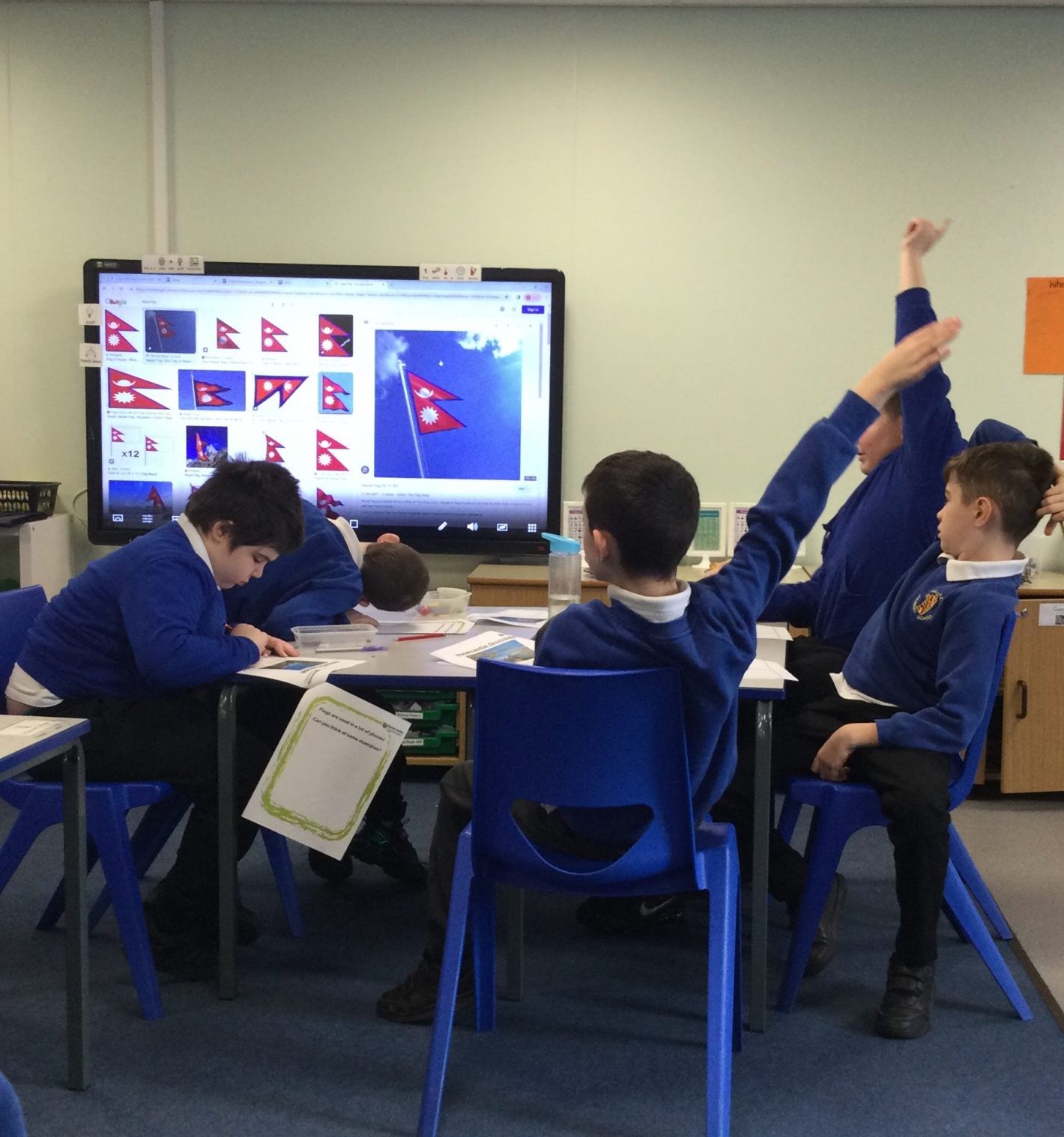 Newcastle University Outreach flag workshop | Fellgate Primary School