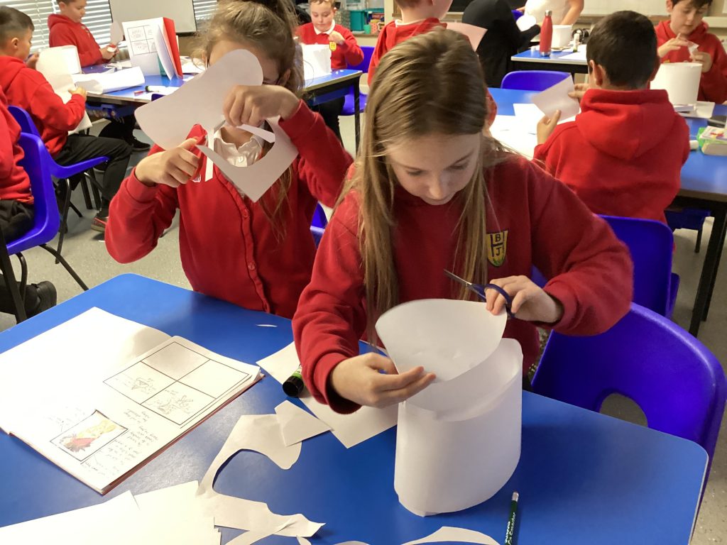 Year 6 studied British milliners as part of their art project ...