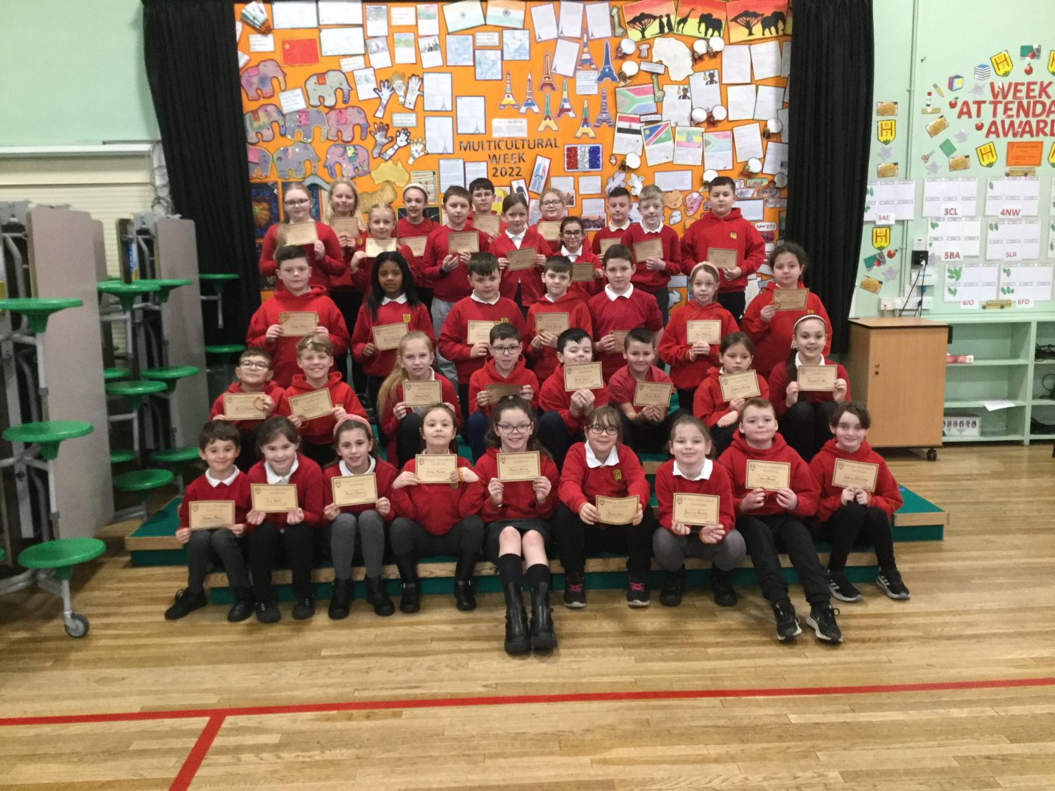 100% Attendance winners | Biddick Hall Junior School