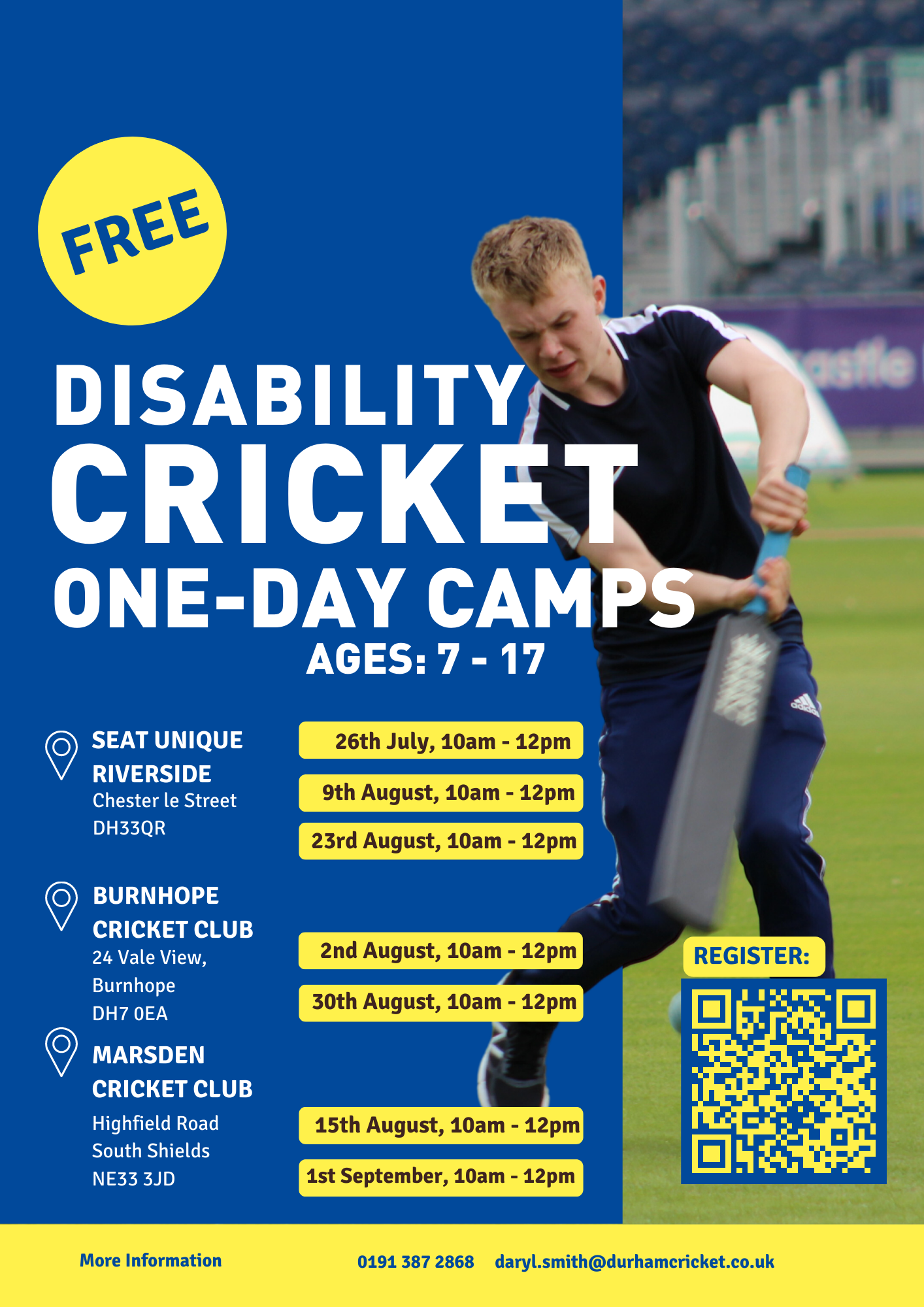 FREE Disability Cricket Camps | Biddick Hall Junior School