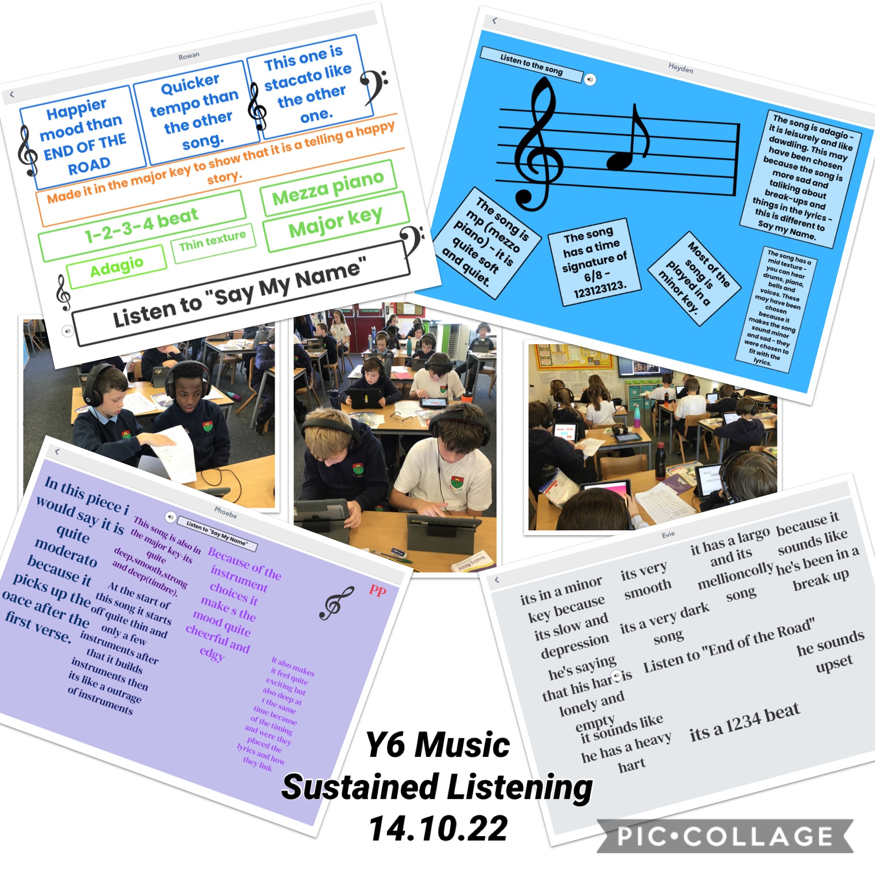 Year 6 – Sustained Listening! – 15.10.2022 | St Oswald's CE VA Primary ...