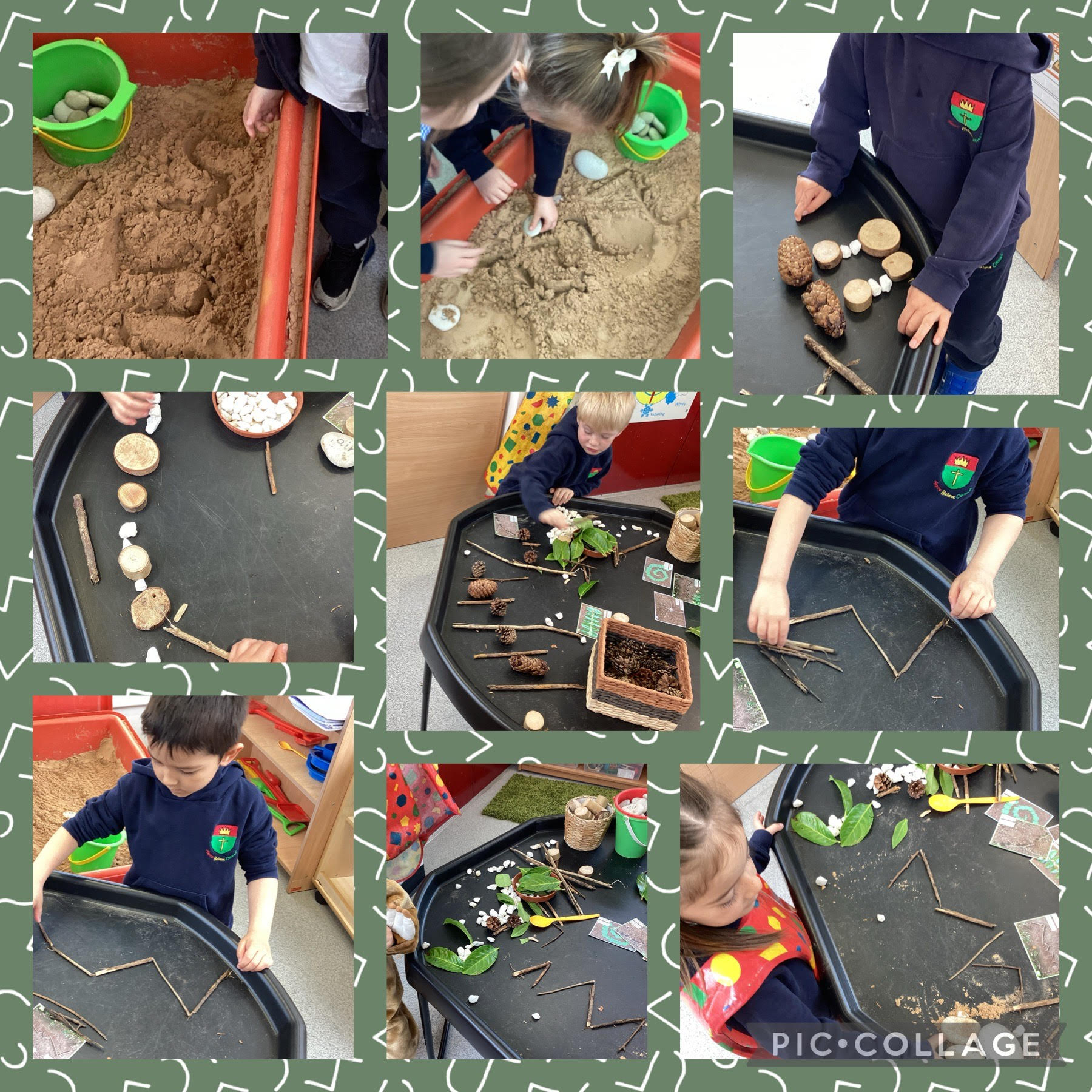 Reception – Andy Goldsworthy maths patterns! – 25.04.2024 | St Oswald's ...