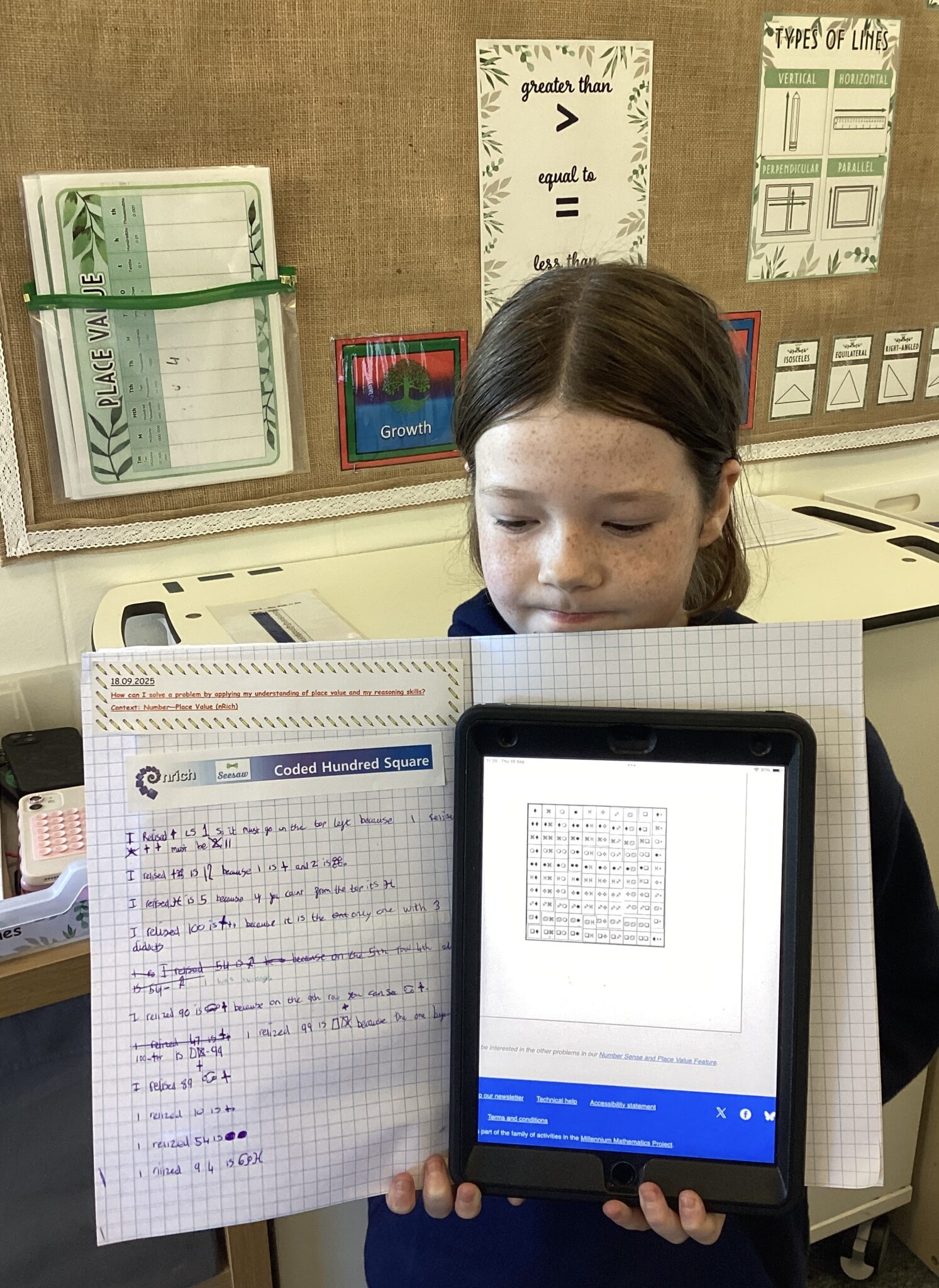Year 5 – nRich Coded Hundred Square – 19.09.2025 | St Oswald's CE VA Primary School