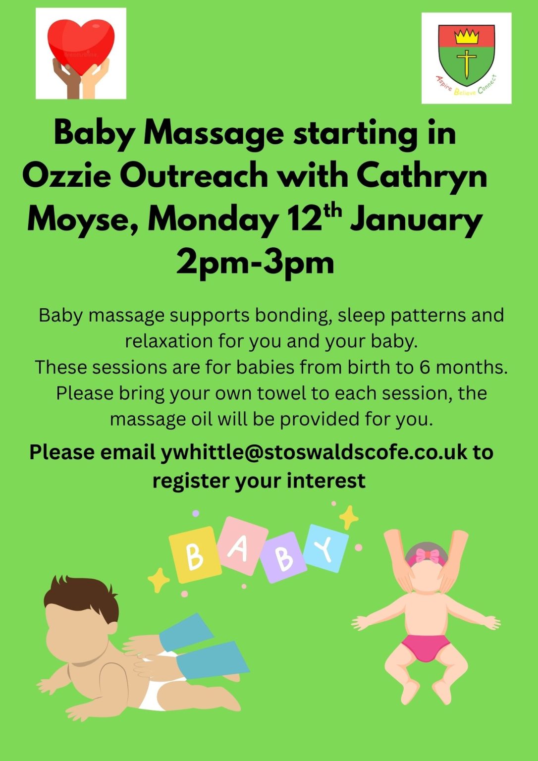 Baby massage sessions are coming to St Oz! | St Oswald's CE VA Primary ...