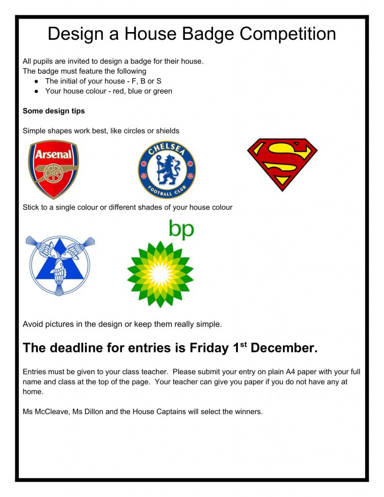 House Badge Competition | Holy Trinity