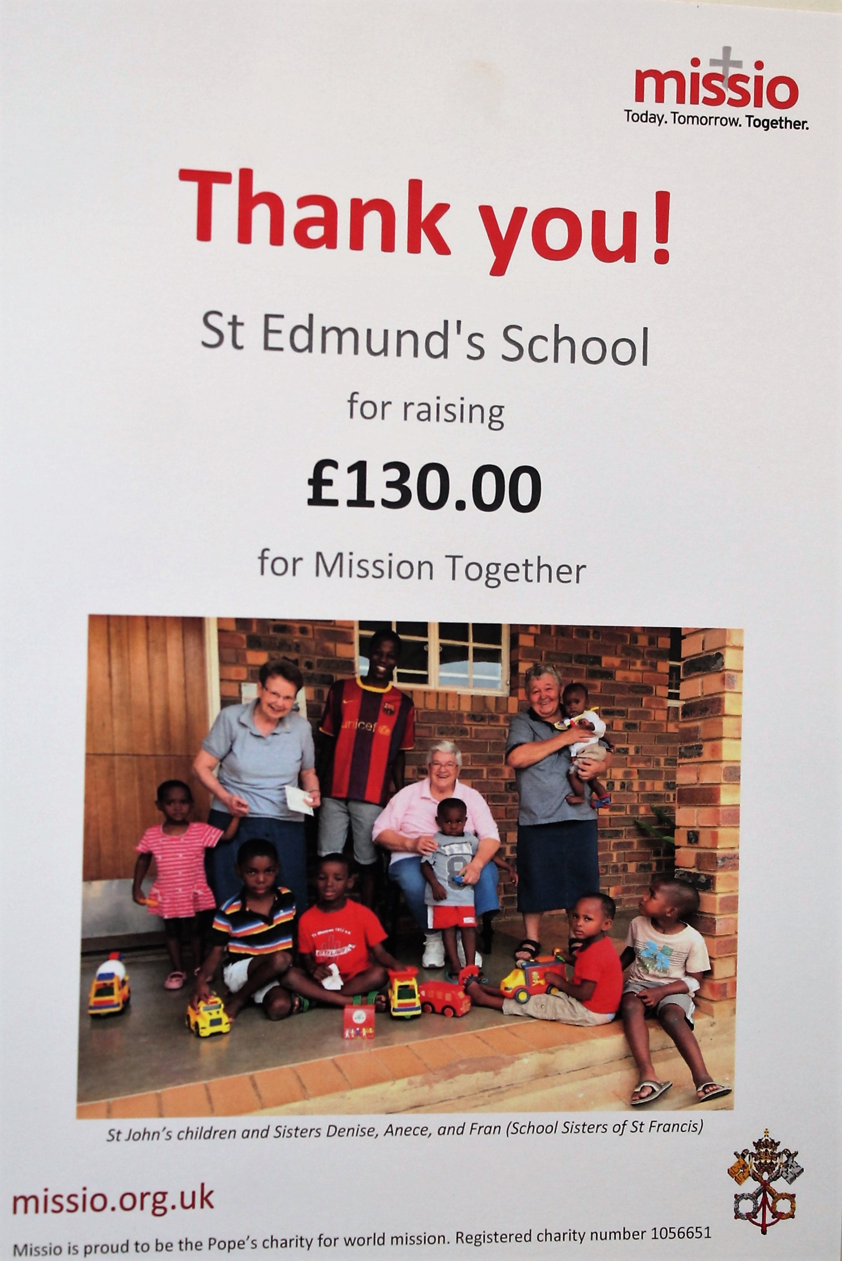 Mission Together Say Thank You | St Edmund's Catholic Academy