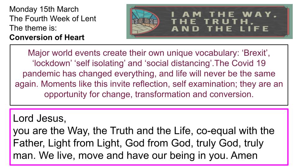 Walk with Me – 15th March 2021 | St Edmund's Catholic Academy