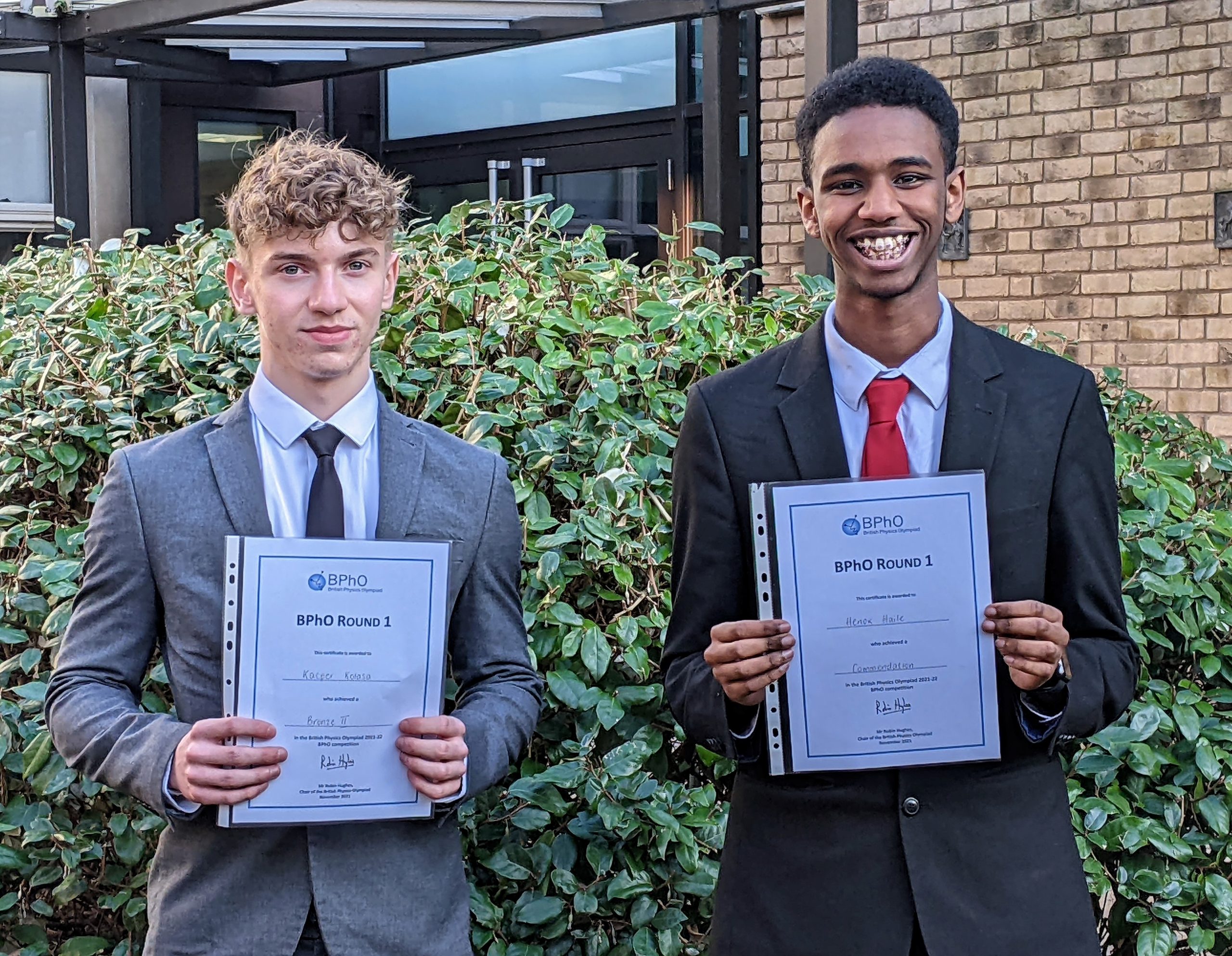 British Physics Olympiad Competition Success | St Edmund's Catholic Academy