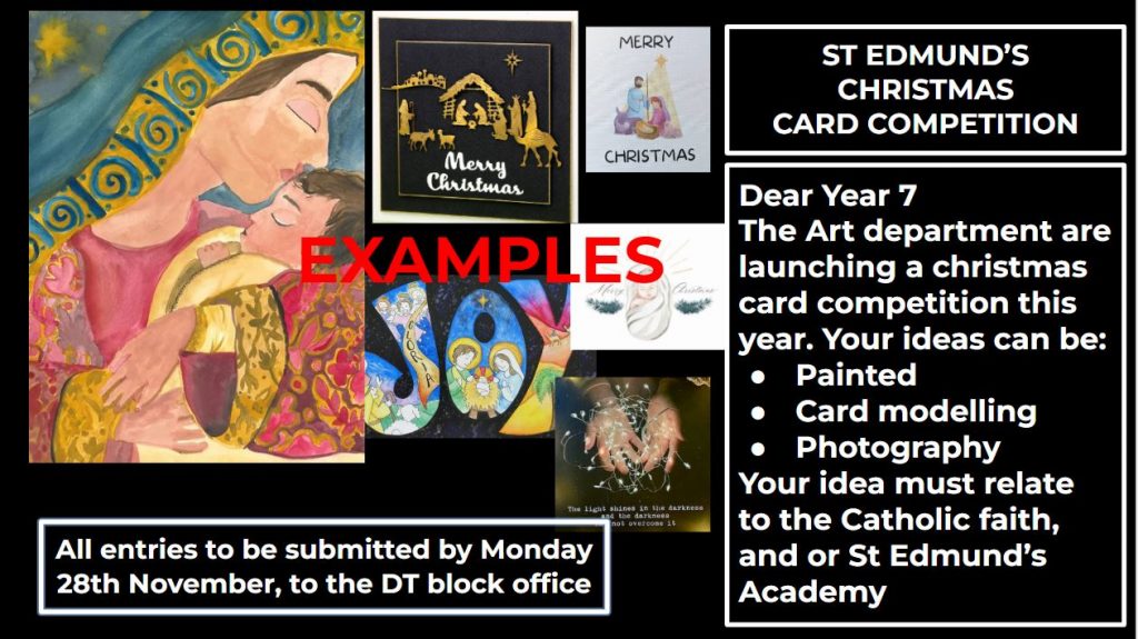 Year 7 Christmas Card Competition | St Edmund's Catholic Academy