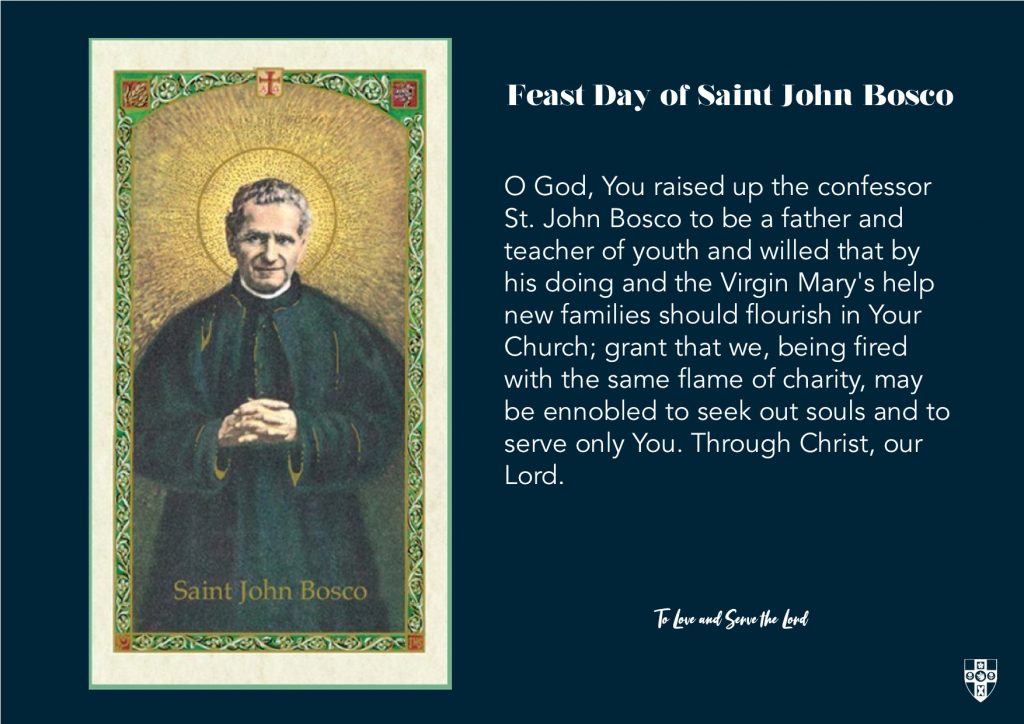 Today we celebrate the Feast Day of Saint John Bosco | St Edmund's ...