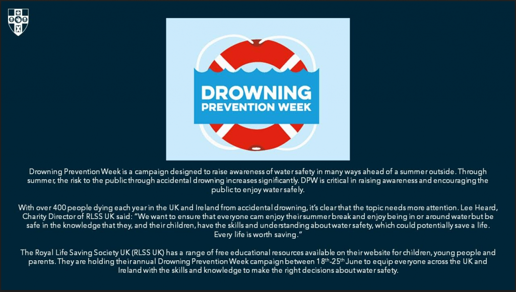 Drowning Prevention Week | St Edmund's Catholic Academy