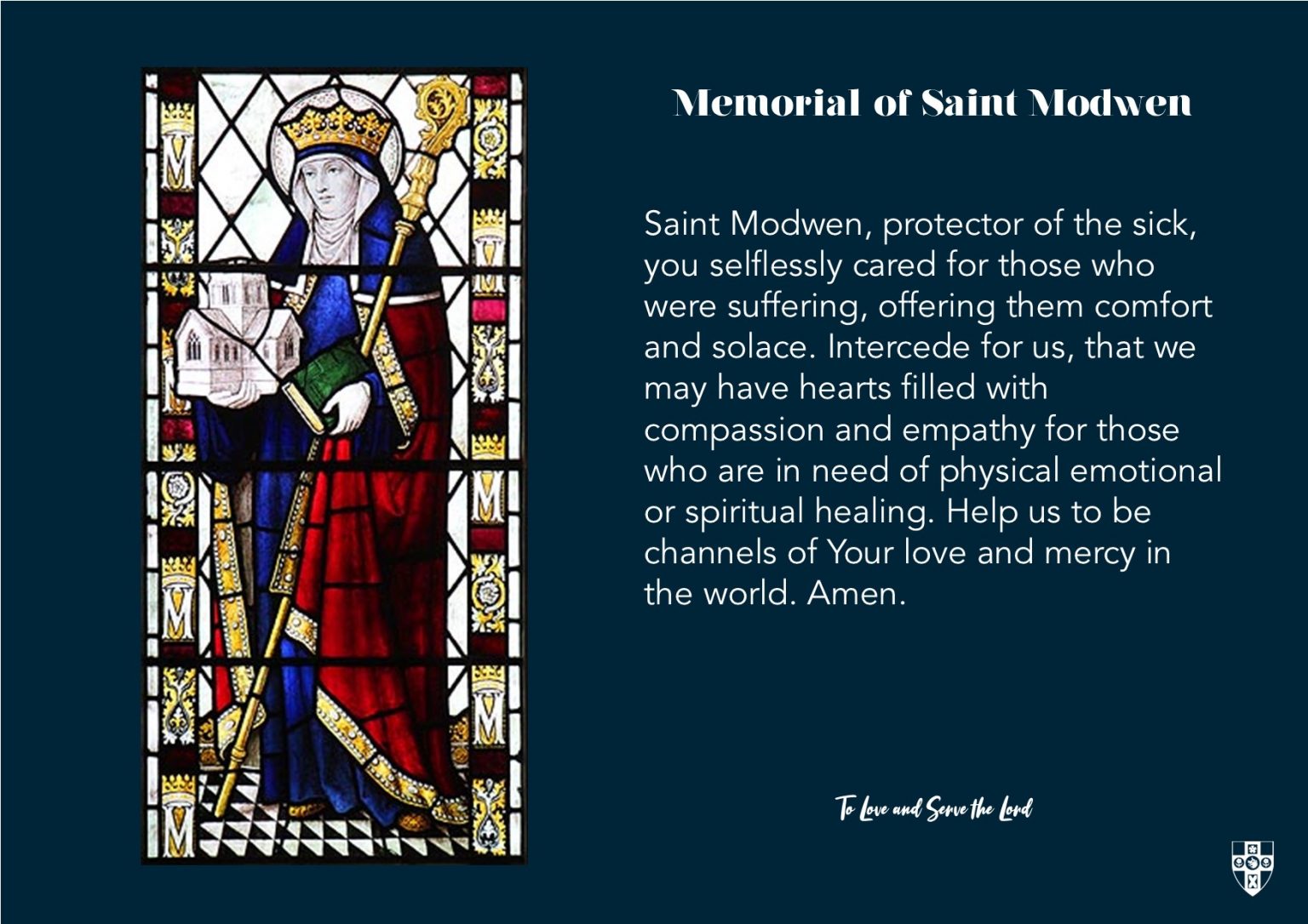 Memorial of Saint Modwen | St Edmund's Catholic Academy