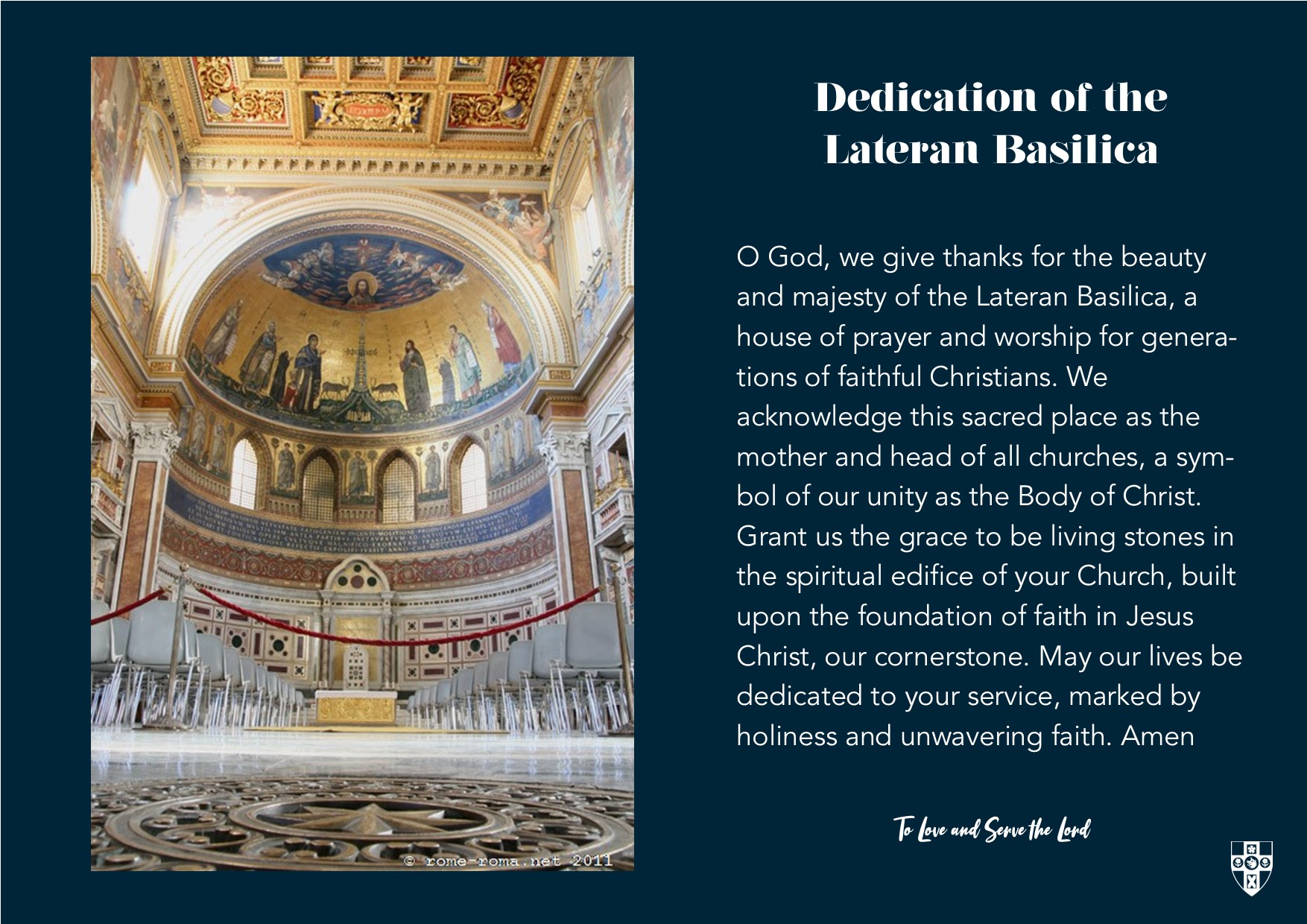 Dedication of the Lateran Basilica | St Edmund's Catholic Academy