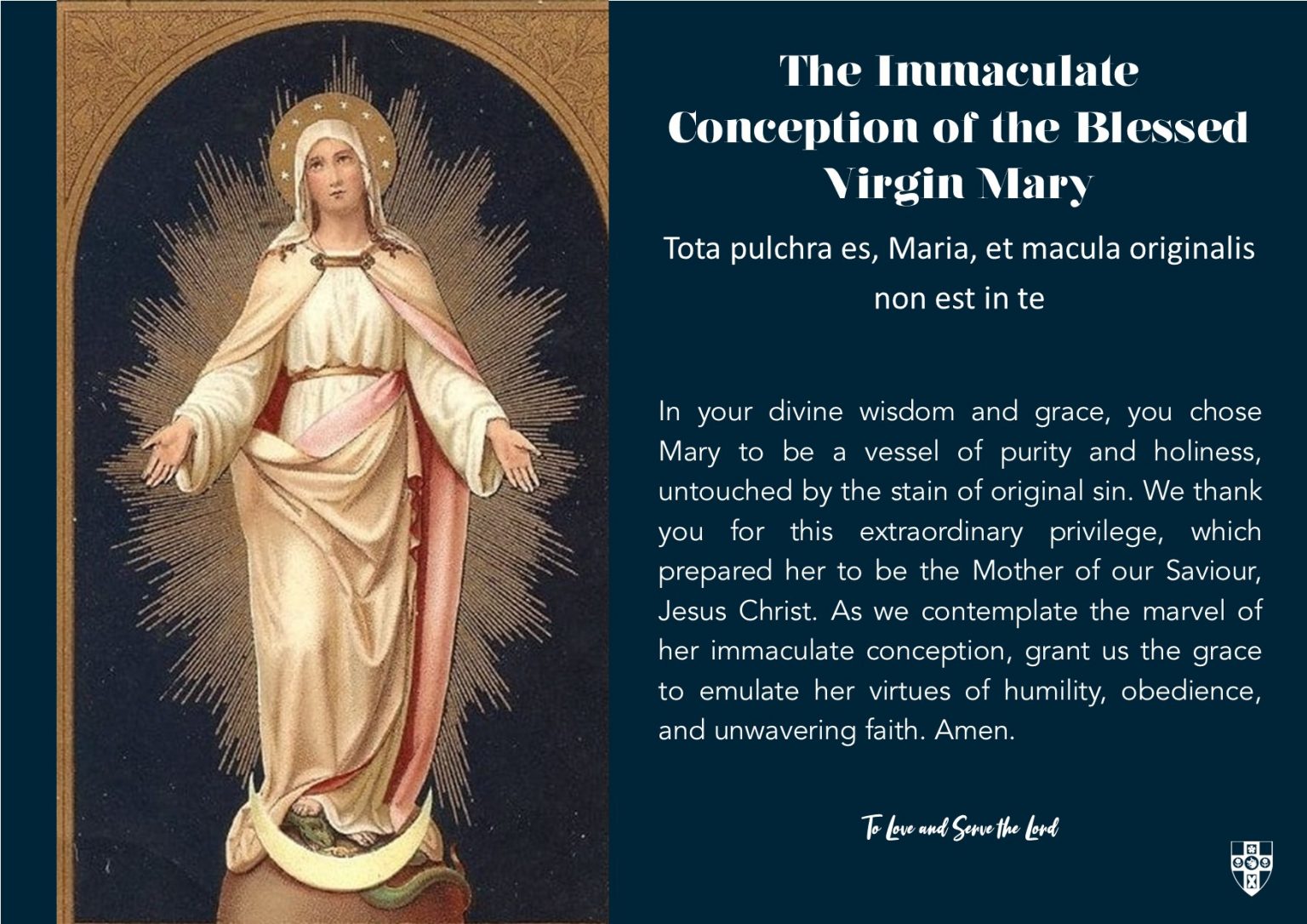 Immaculate Conception of the Blessed Virgin Mary | St Edmund's Catholic ...