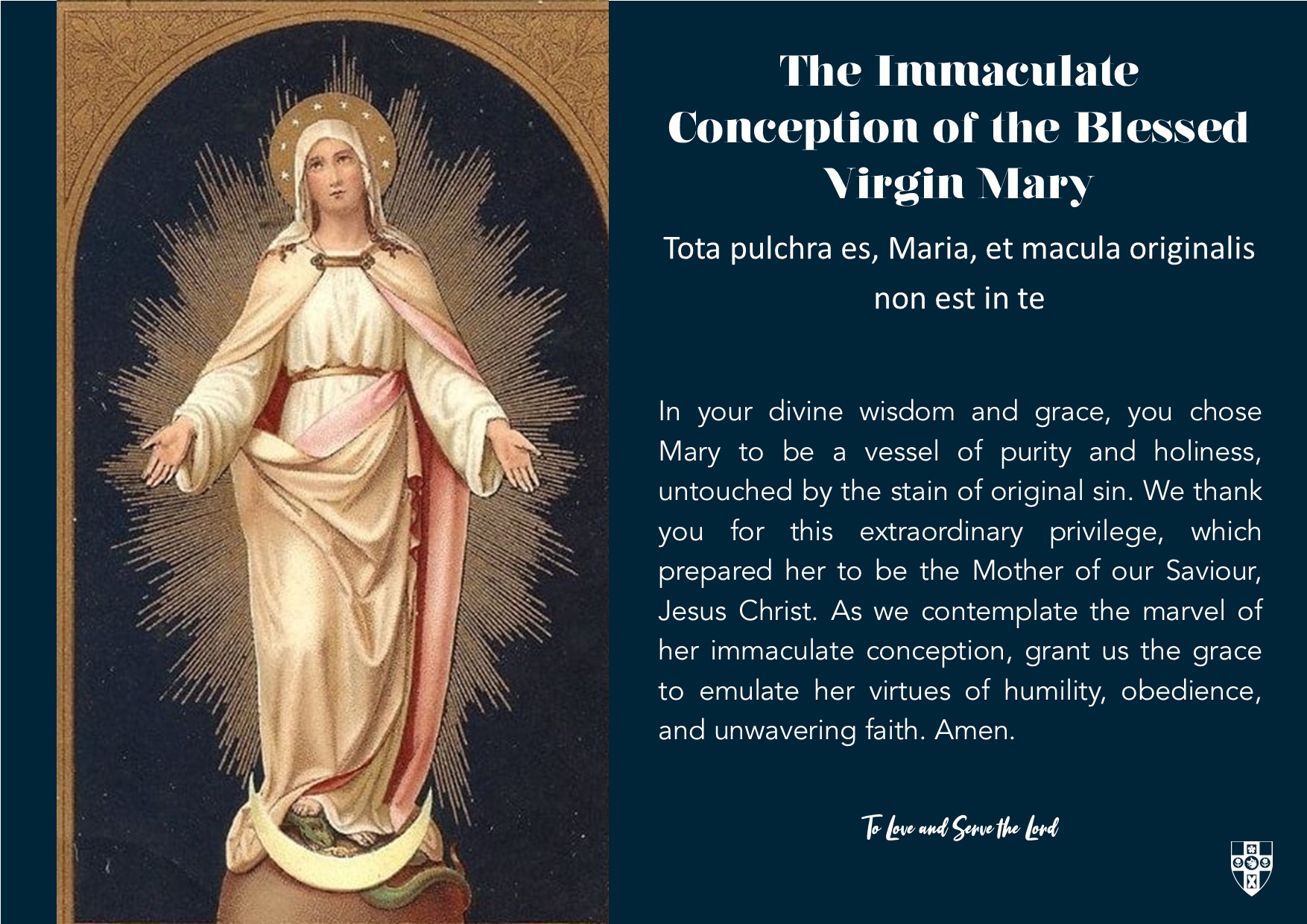Immaculate Conception of the Blessed Virgin Mary | St Edmund's Catholic ...