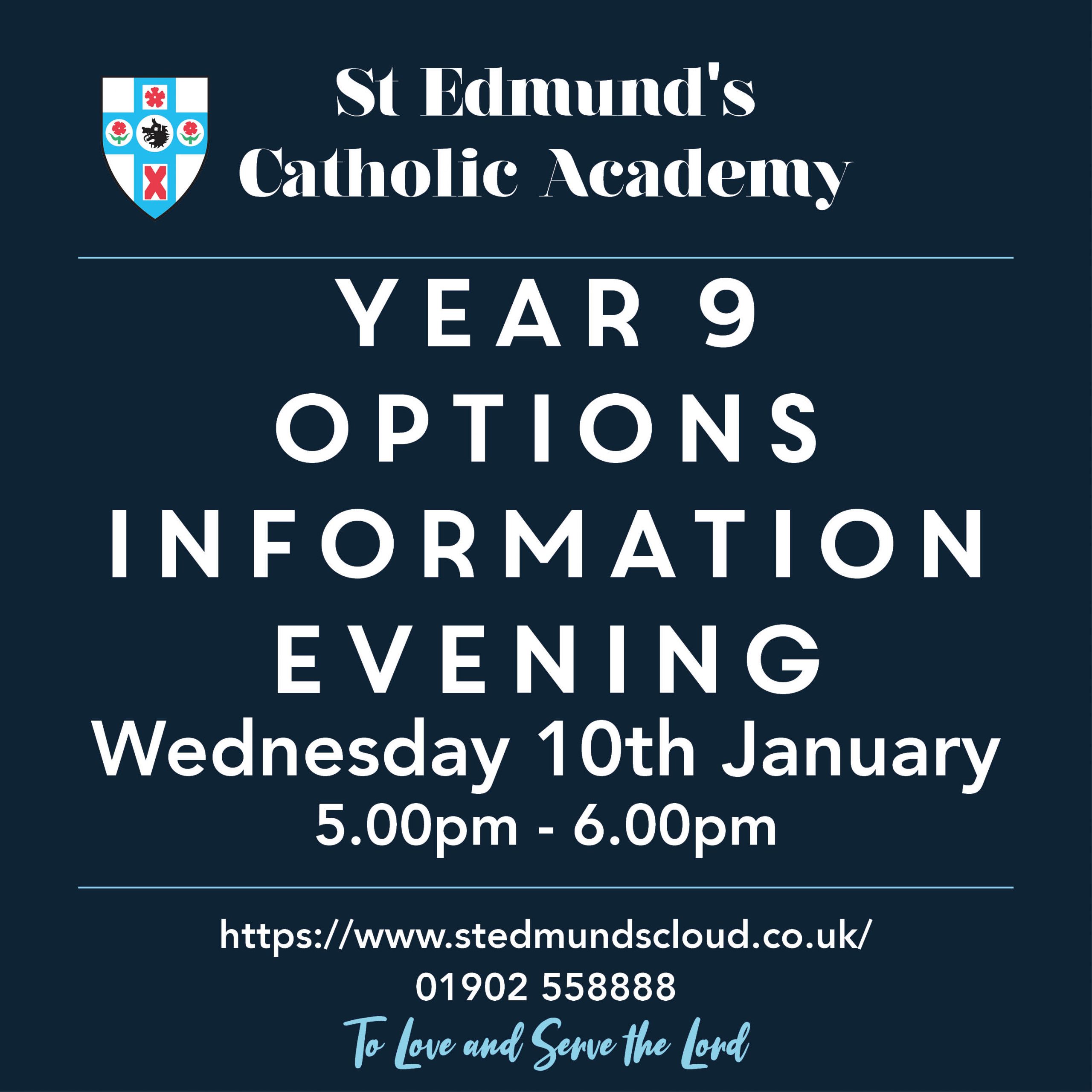 Year 9 Options Evening | St Edmund's Catholic Academy