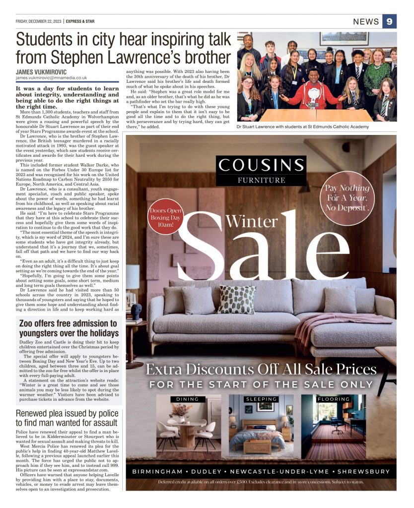 Express and Star at Stars of St Edmund’s | St Edmund's Catholic Academy