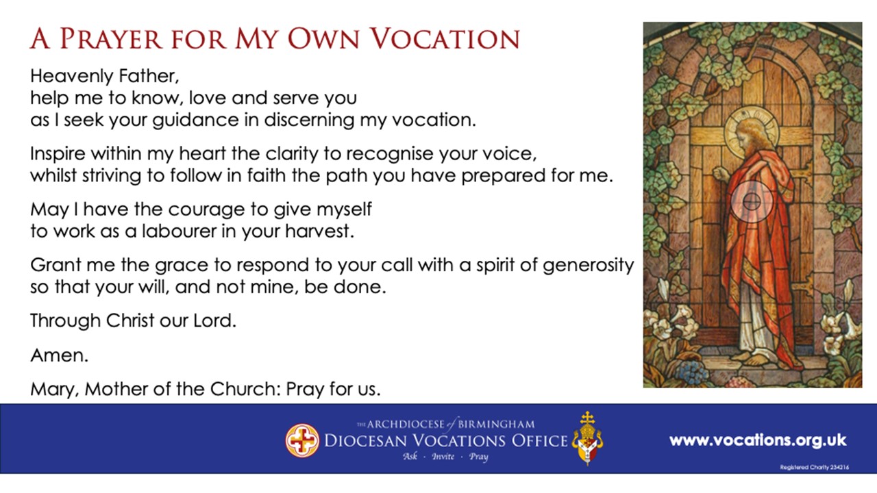 Prayers for Vocations | St Edmund's Catholic Academy