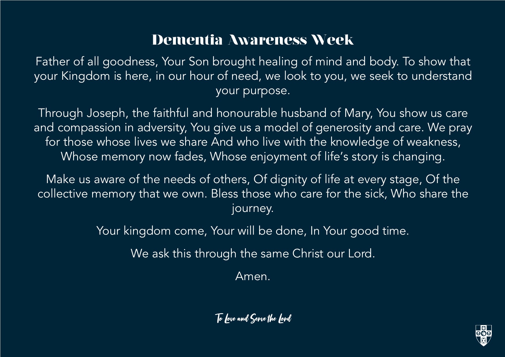 Embracing Compassion: Dementia Awareness Week | St Edmund's Catholic ...