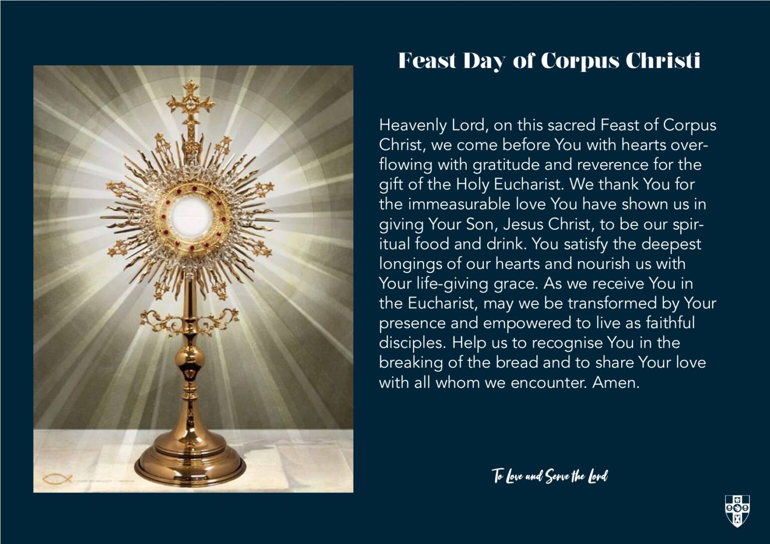 Celebrating the Feast of Corpus Christi | St Edmund's Catholic Academy