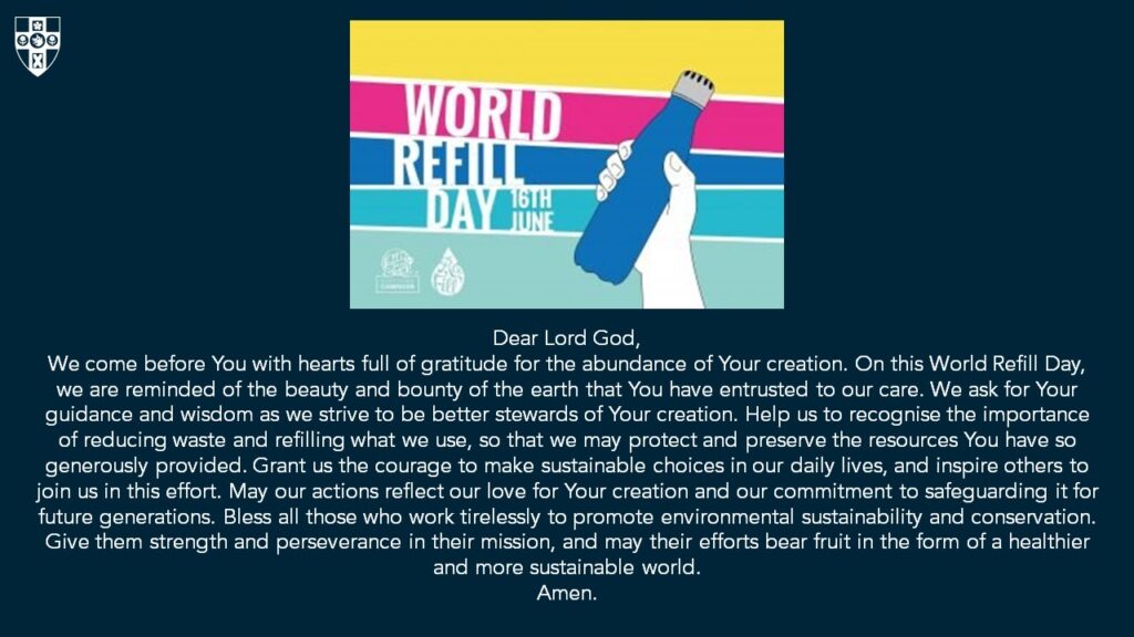 Celebrating World Refill Day: Stewardship and Sustainability | St ...