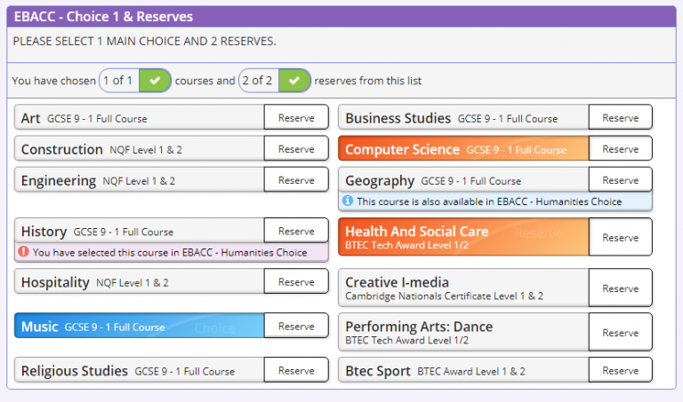 How To Make Your EBACC Options Choices | Kepier School