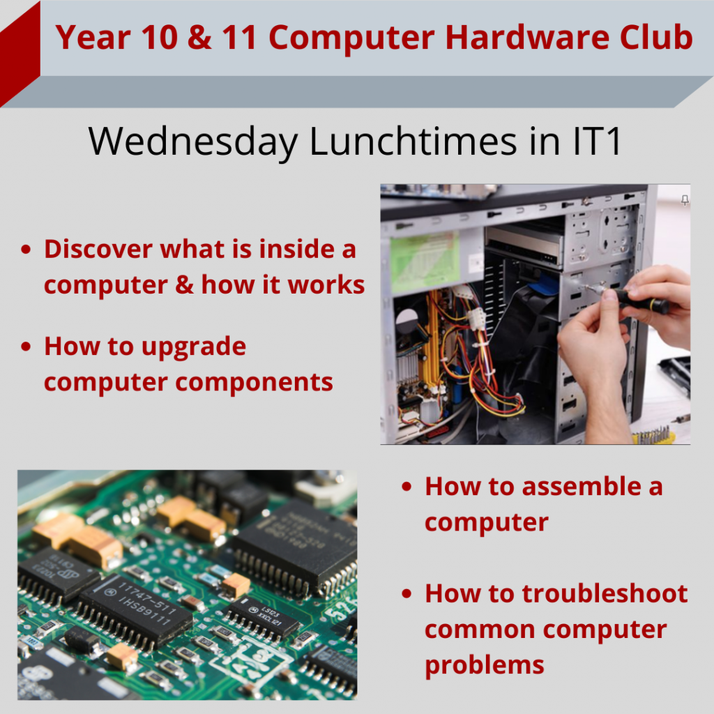 More Clubs Rolling Out! Computer Hardware, Computer Science, Maths Help ...