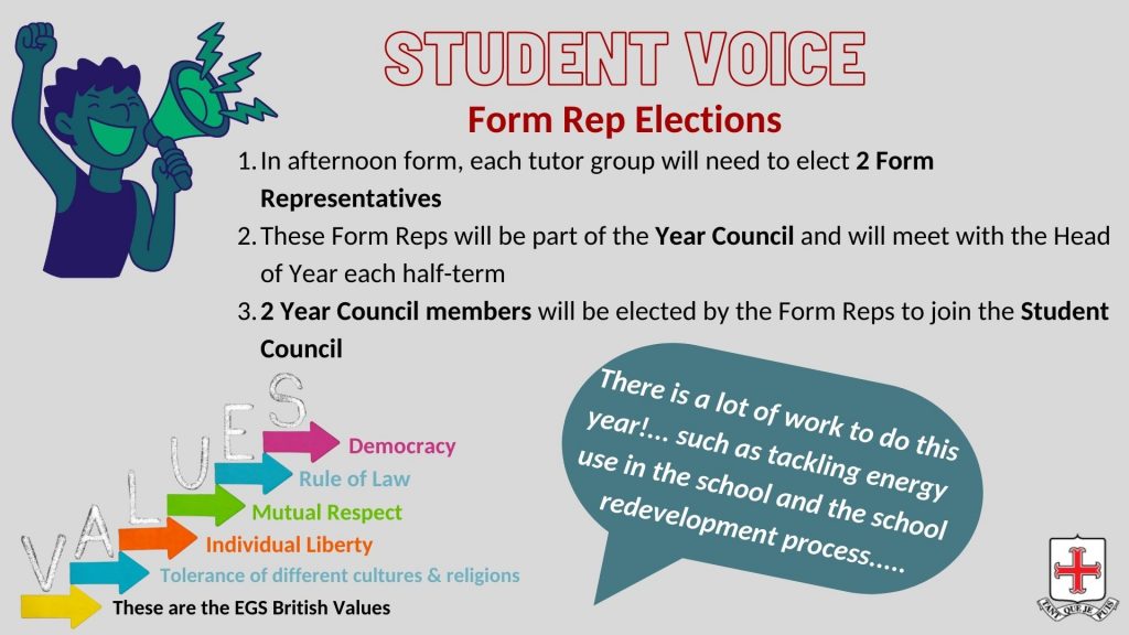 Student Voice – Form Rep Elections! | ENFIELD GRAMMAR SCHOOL