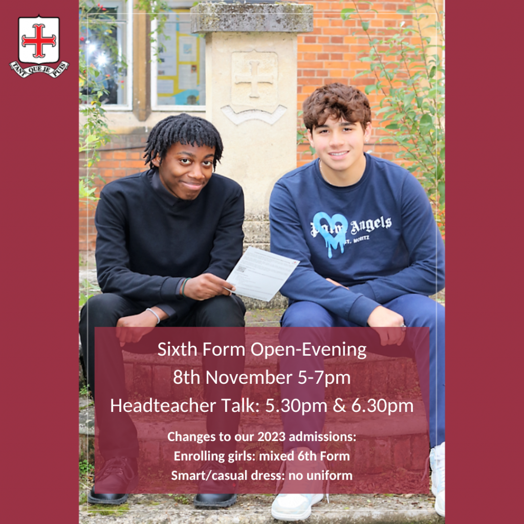 Sixth Form Open-Evening: TODAY 5-7pm | ENFIELD GRAMMAR SCHOOL