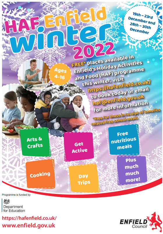 Holiday Activities & Food Programme Winter 2022 | ENFIELD GRAMMAR SCHOOL