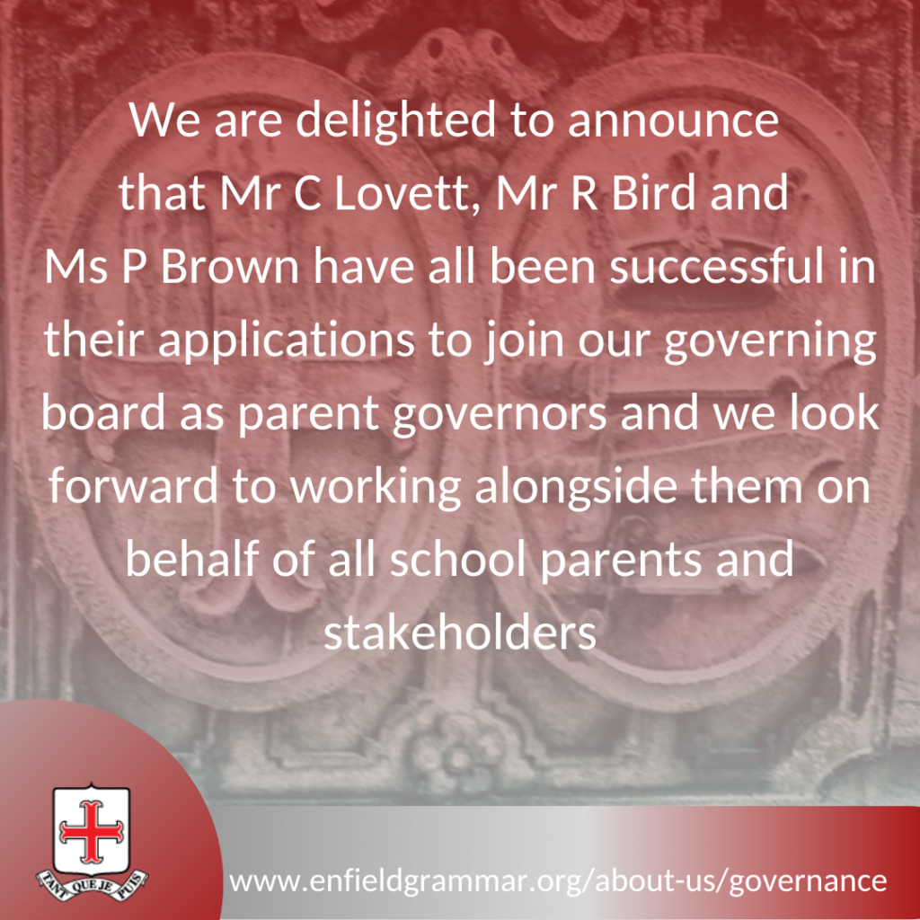 Welcome to our new Parent Governors | ENFIELD GRAMMAR SCHOOL