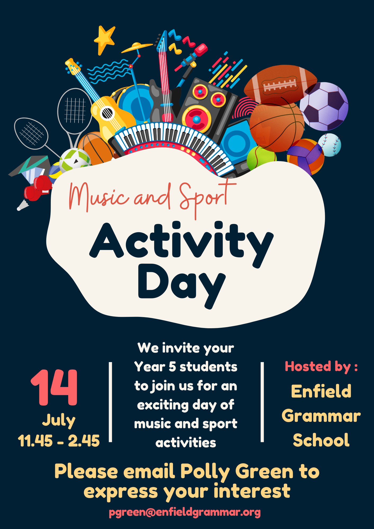 Year 5 Music & Sport Activity Day – details released! | ENFIELD GRAMMAR ...