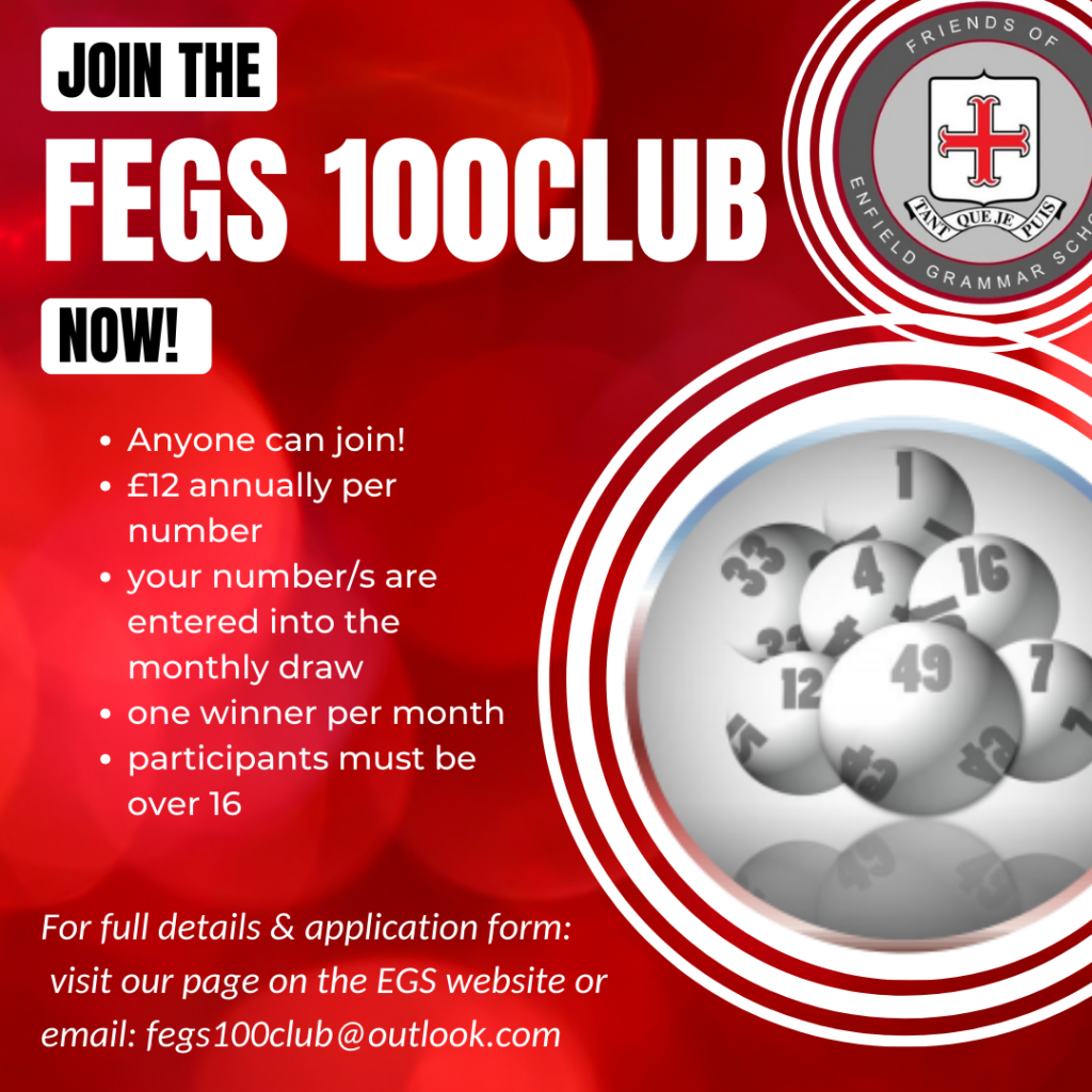 Join our FEGS 100Club! | ENFIELD GRAMMAR SCHOOL