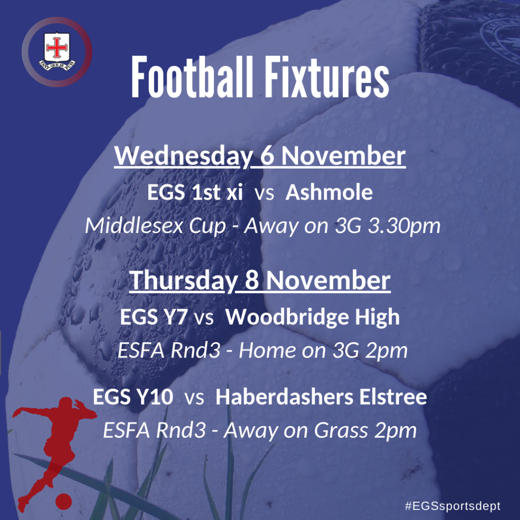 Football Fixtures for the coming week.. | ENFIELD GRAMMAR SCHOOL