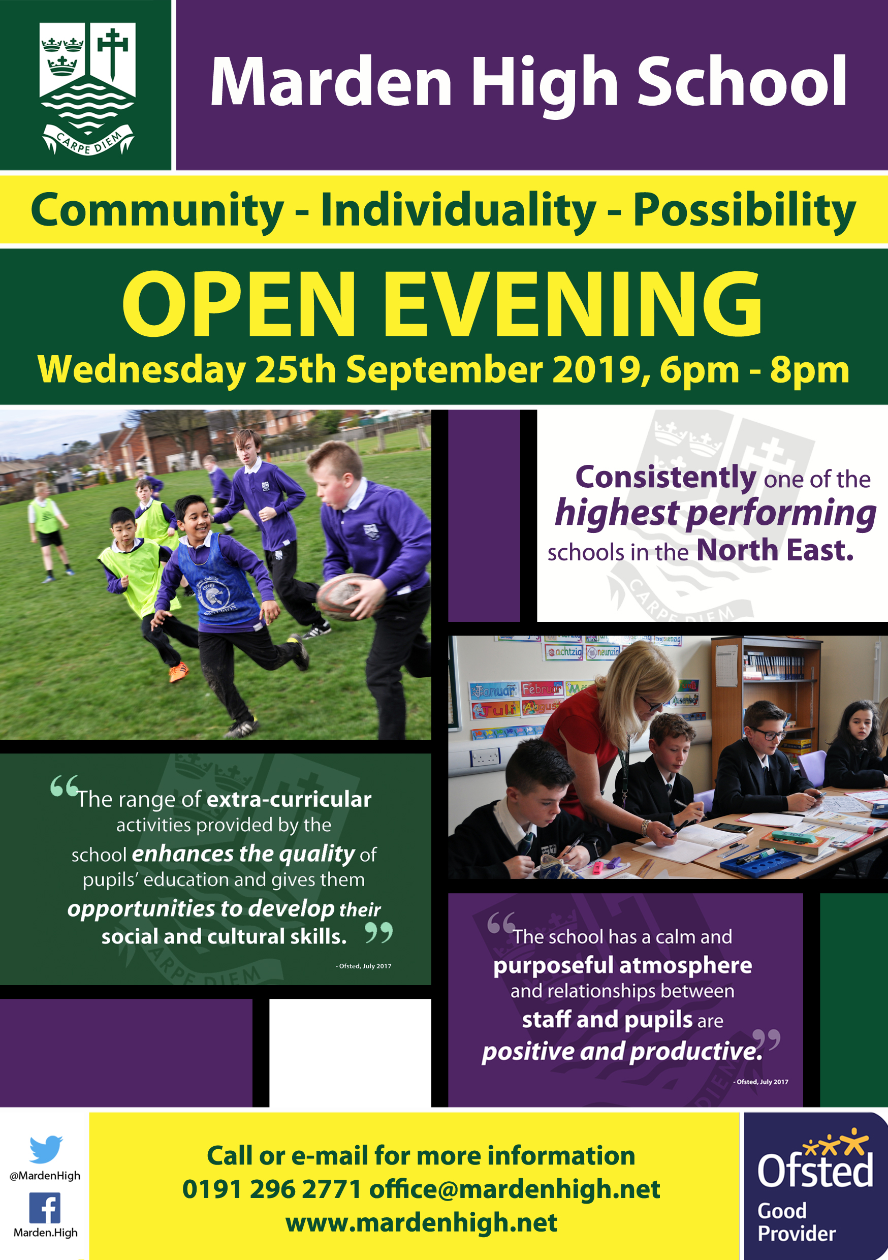 Open Evening Coming Soon | Marden High School