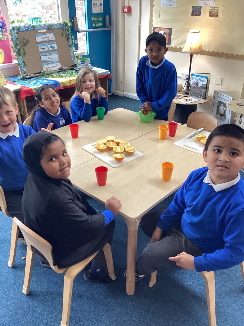 Chopping and juicing | Marine Park Primary School