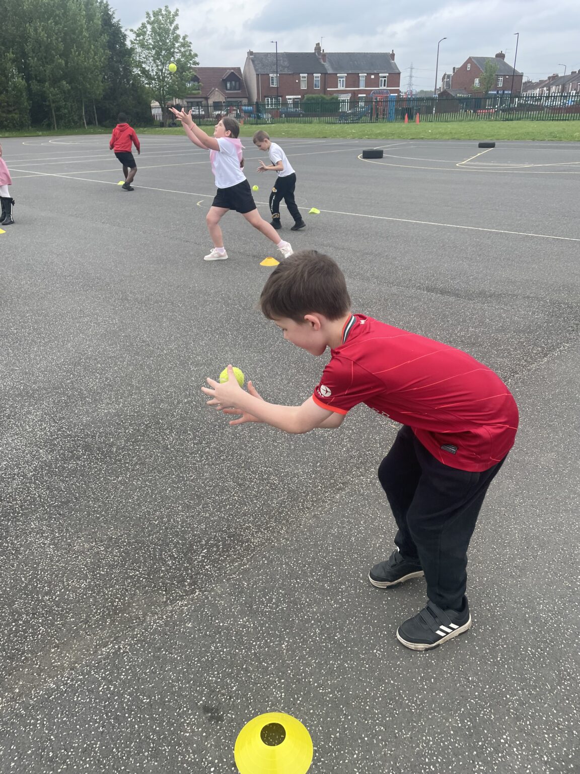 Developing our fielding techniques! | Carcroft School