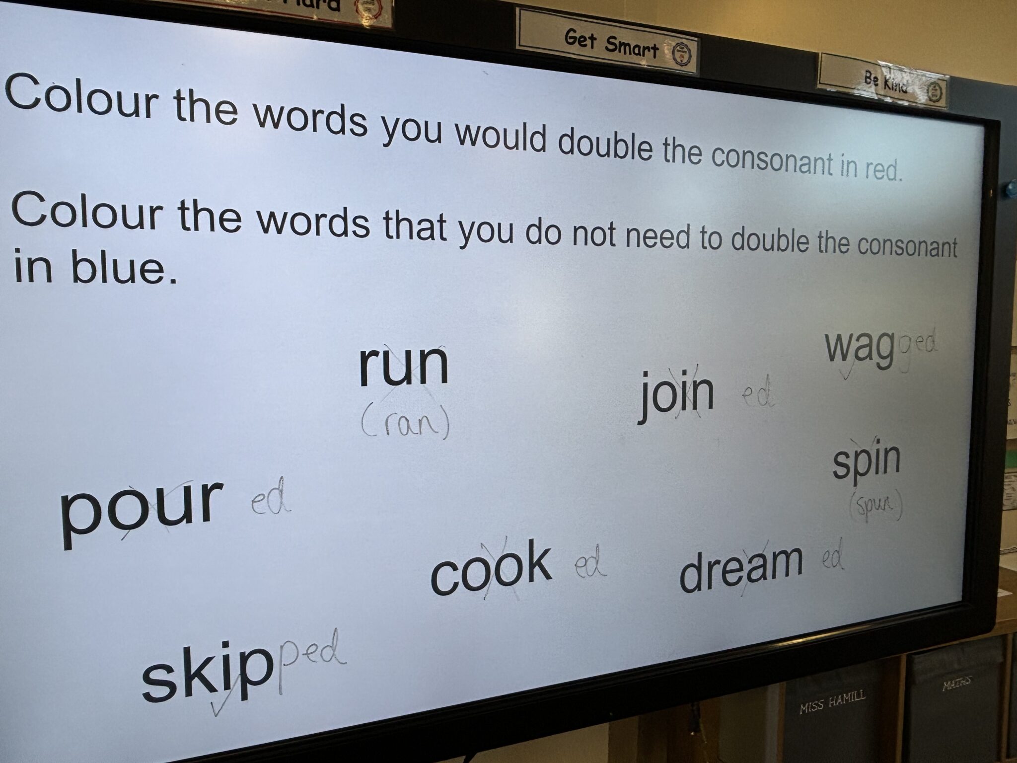 Regular Verbs – Doubling the Consonant | Carcroft School