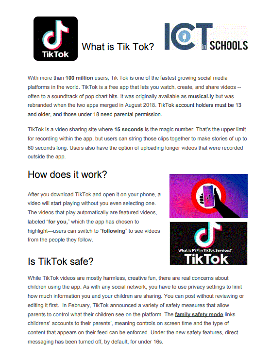 What is Tik tok? | ICT in Schools