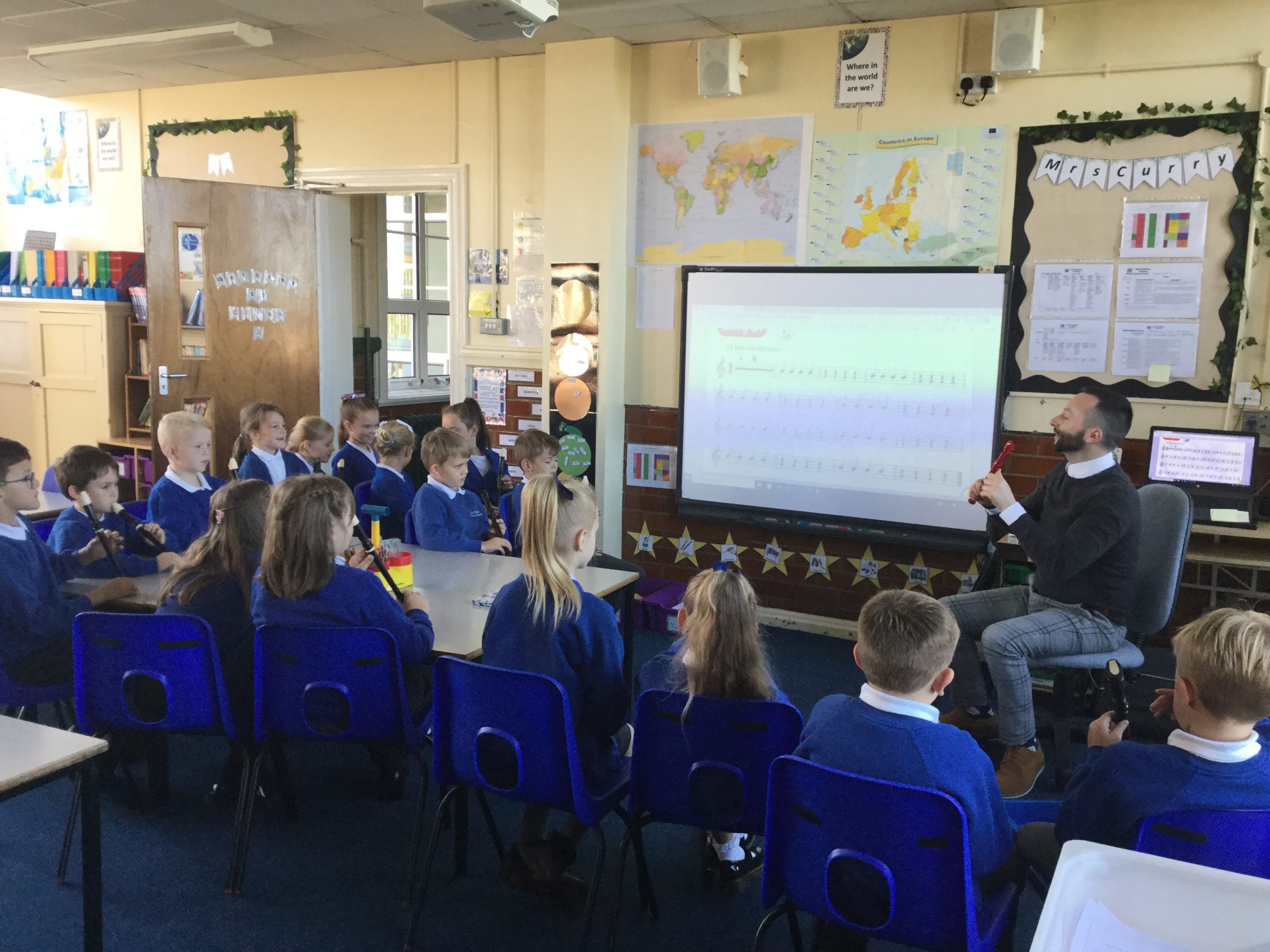 Year 3’s first recorder lesson | East Rainton Primary School