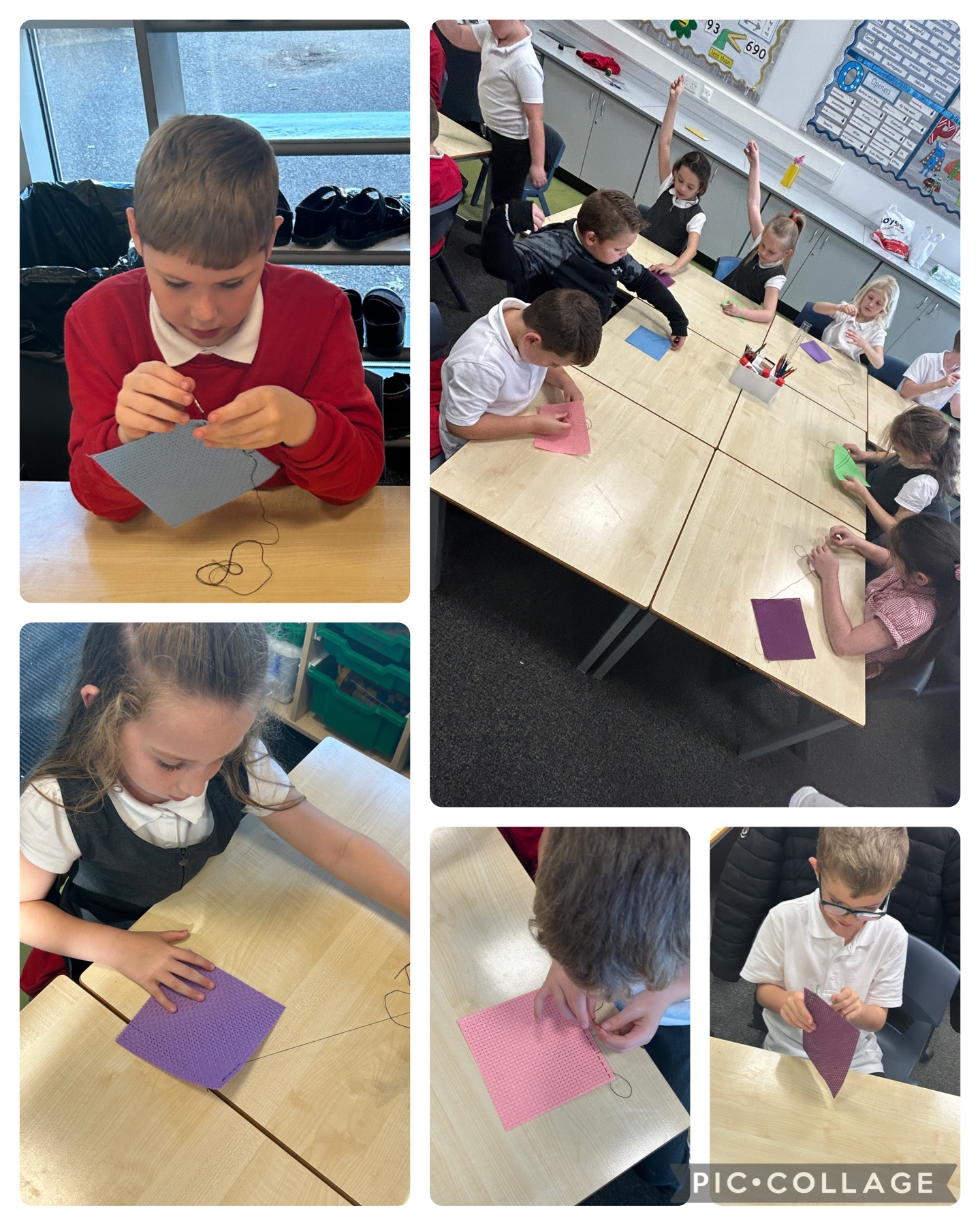 Year 3 get stitching! | Harton Primary School