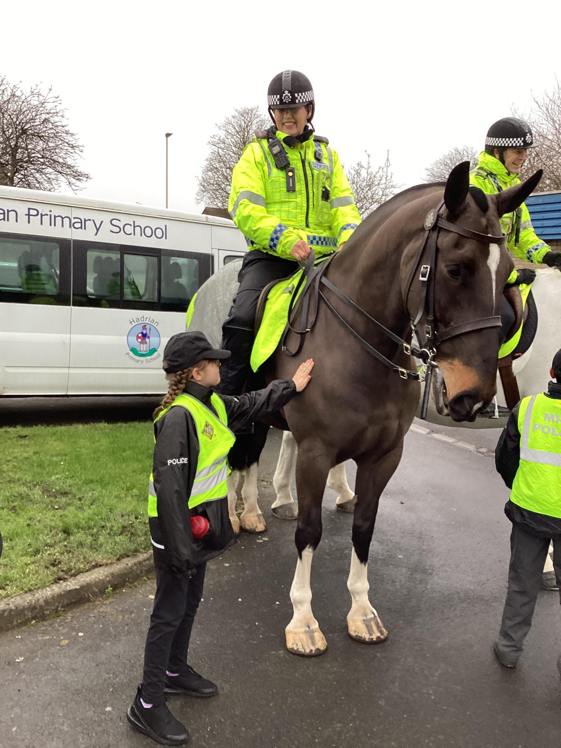 Mini Police visit Northumbria police horses | Harton Primary School