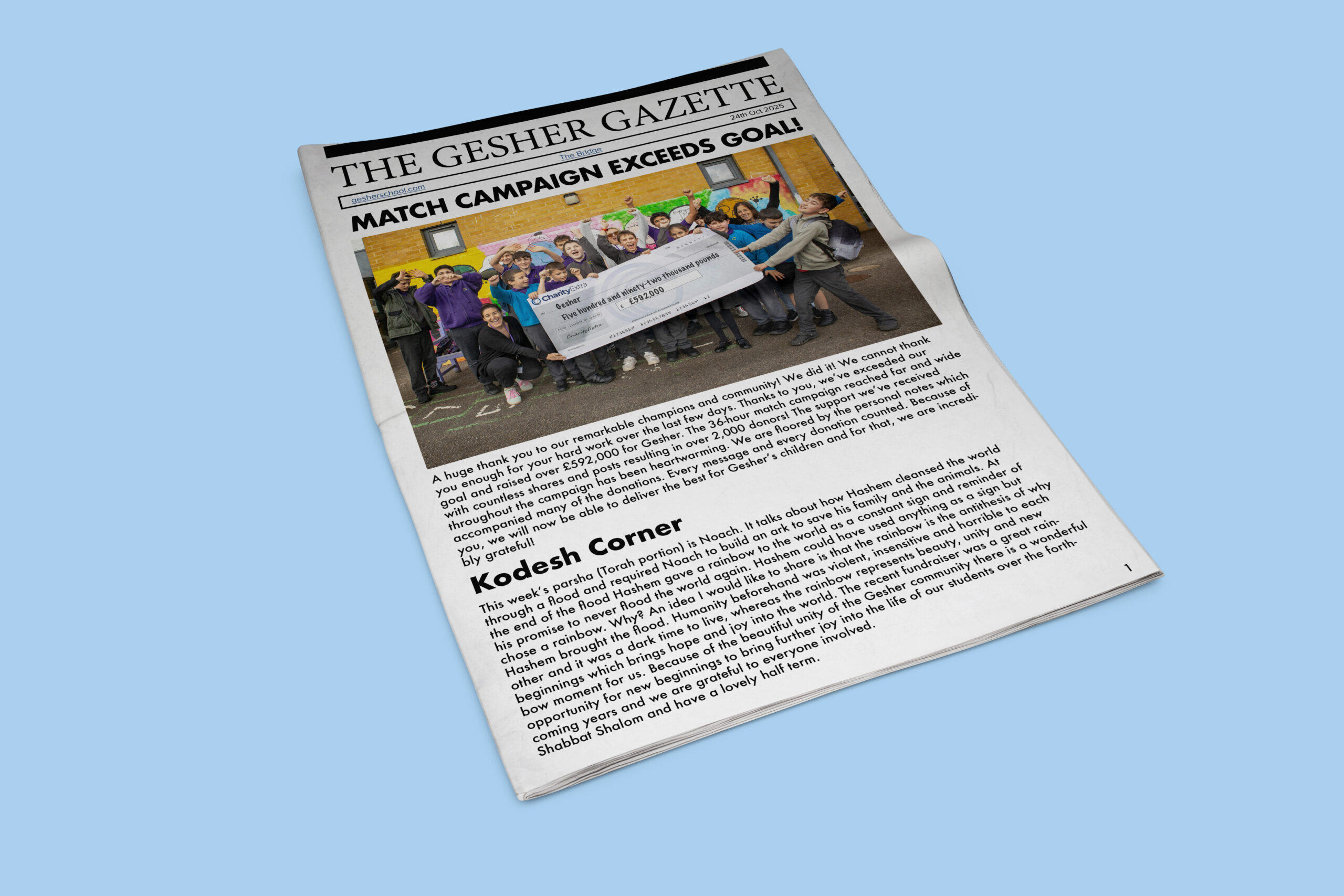 GESHER GAZETTE – 24 OCT 25 | Gesher School