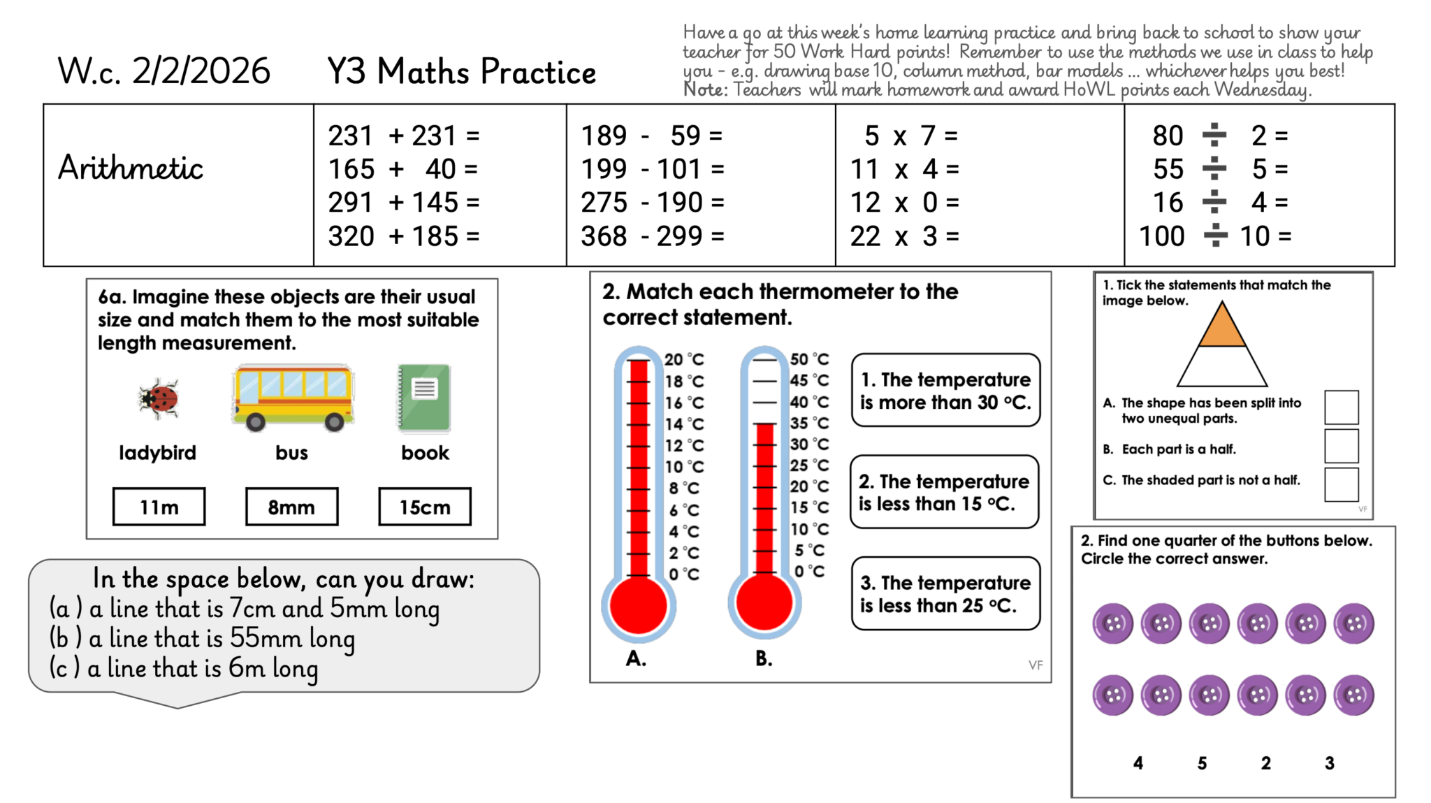 Year 3 – Spelling and Maths Practice w.c. 2/2/2026 – Green Top