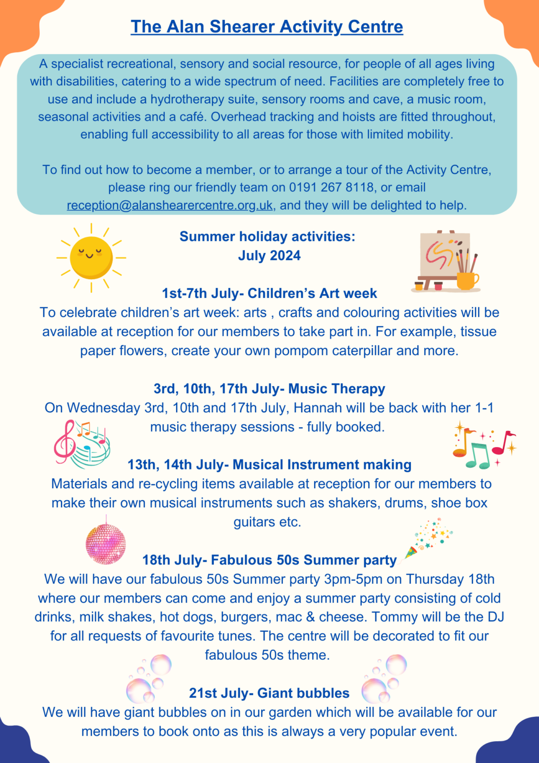 Summer activities at The Alan Shearer Centre | Hadrian School