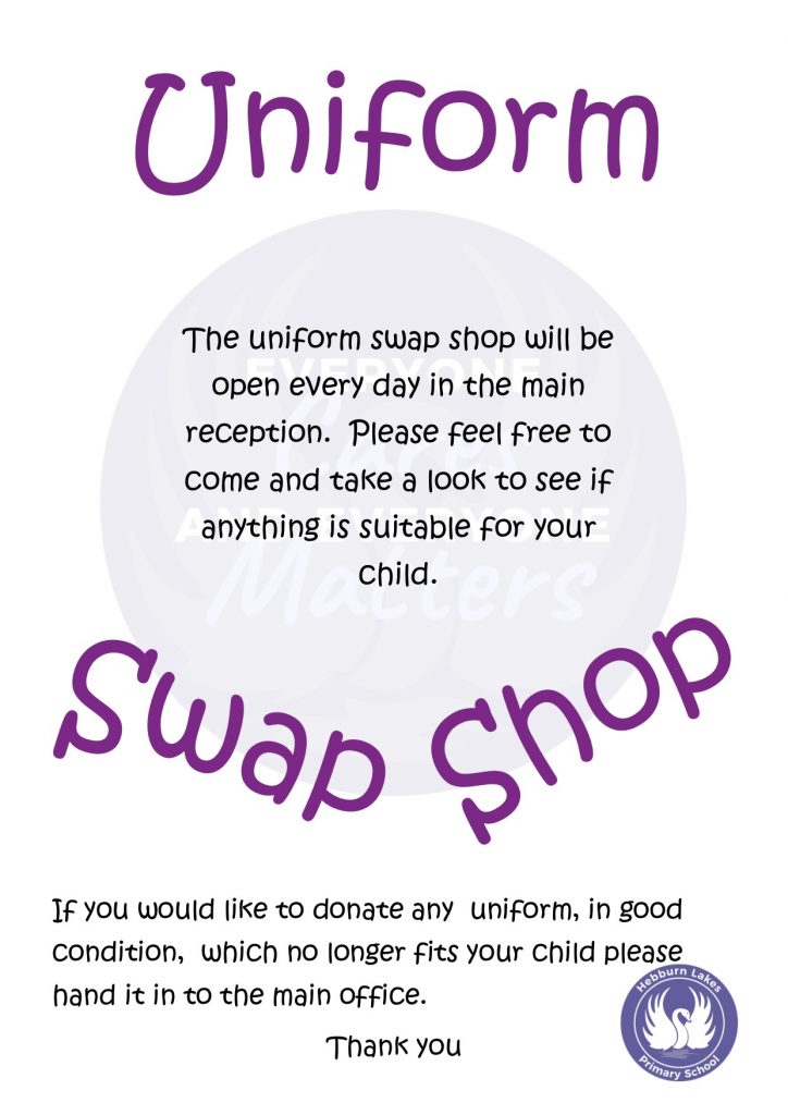 Uniform Swap Shop | Hebburn Lakes Primary School
