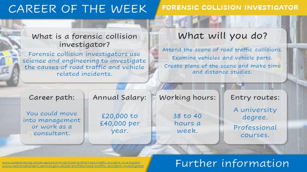 Career of the Week – Forensic Collision Investigator | Kepier School